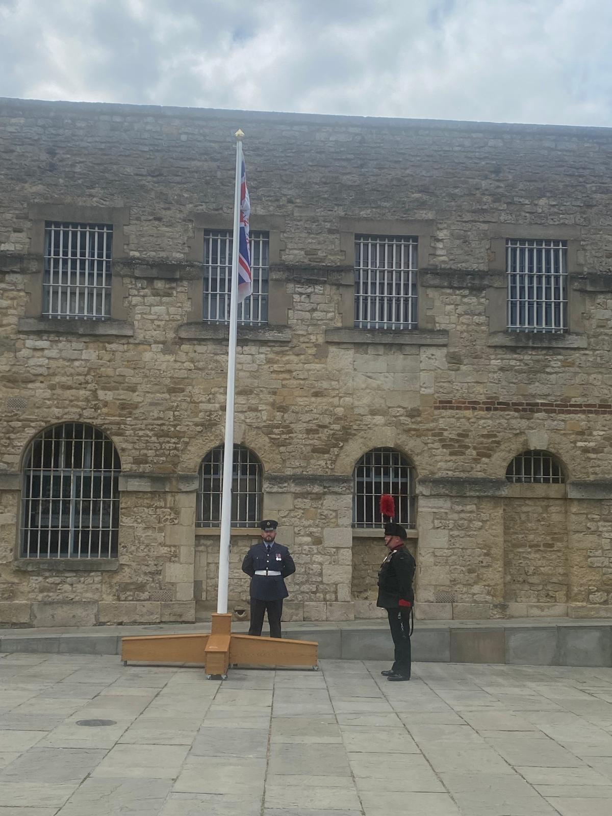 Raising the flag ahead of Armed Forces Day 2024 in Oxfordshire