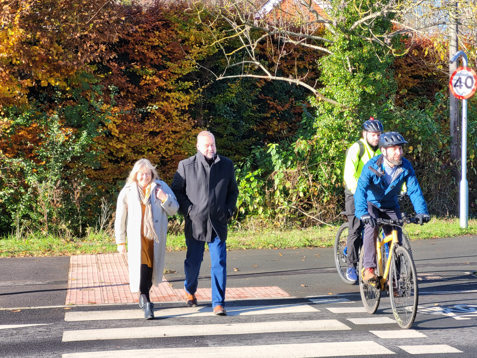Cycling, walking and bus lane improvements along A44 complete