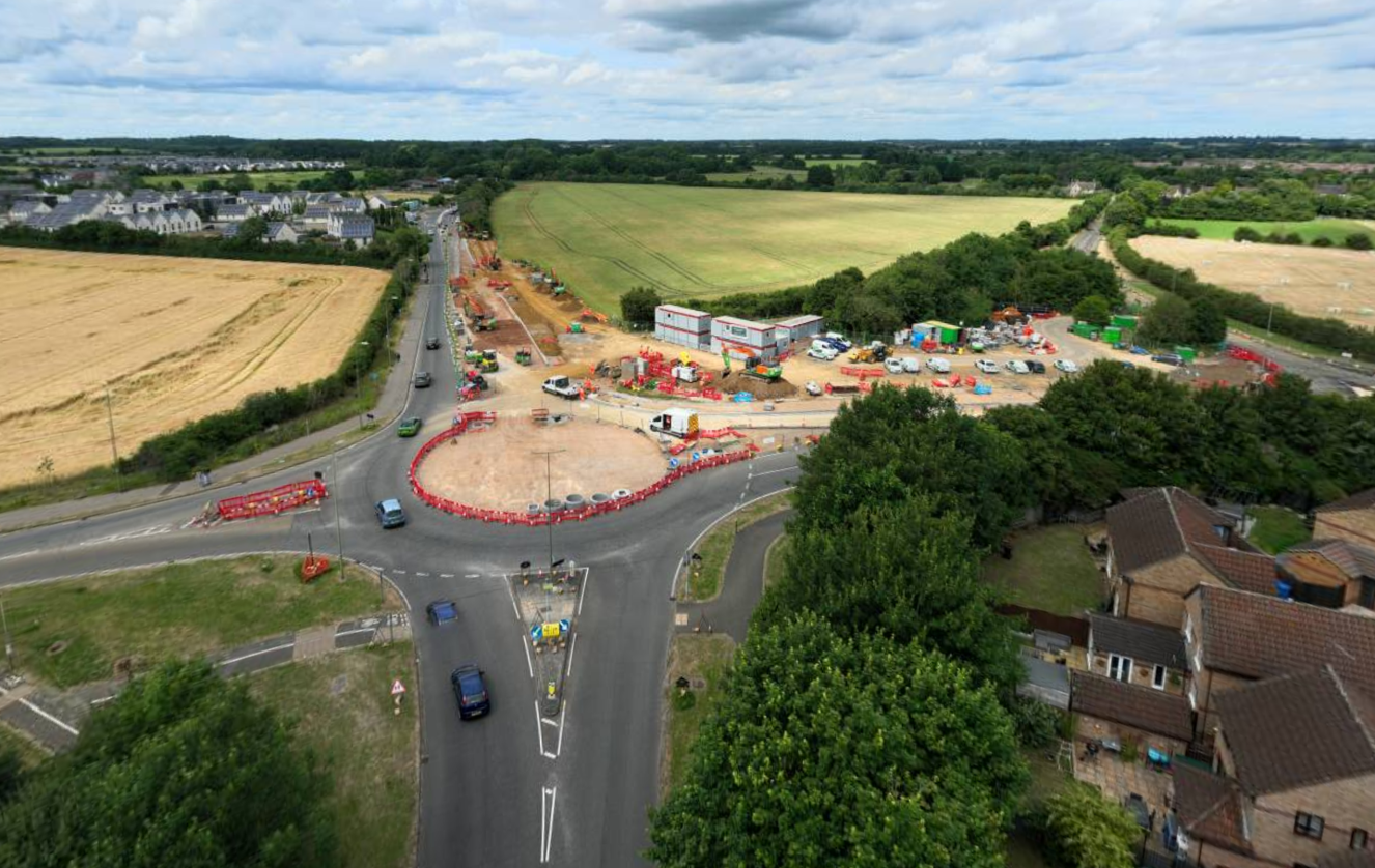 Work to improve major Bicester junction reaches halfway point