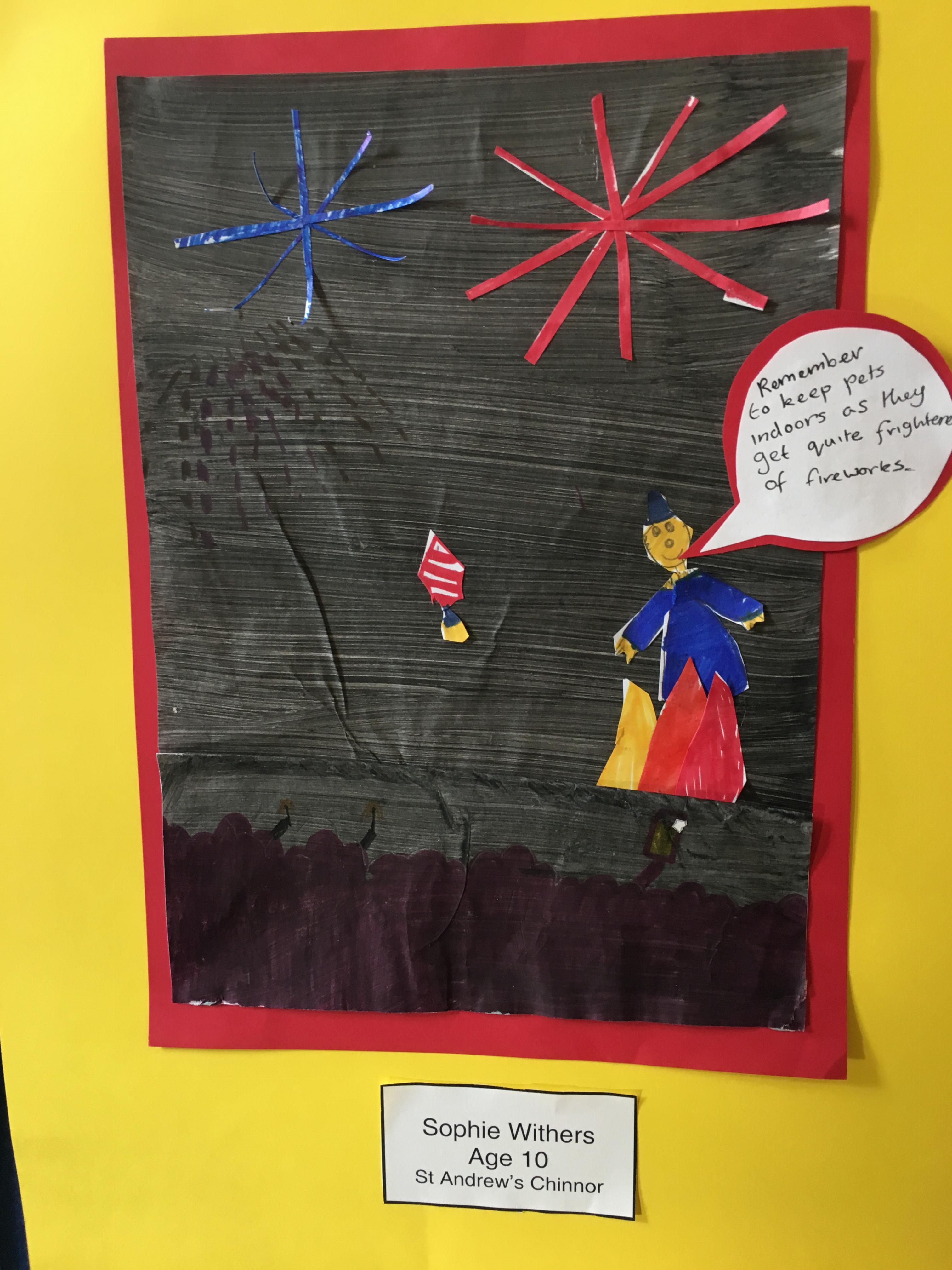 Bright sparks win fireworks safety poster competition