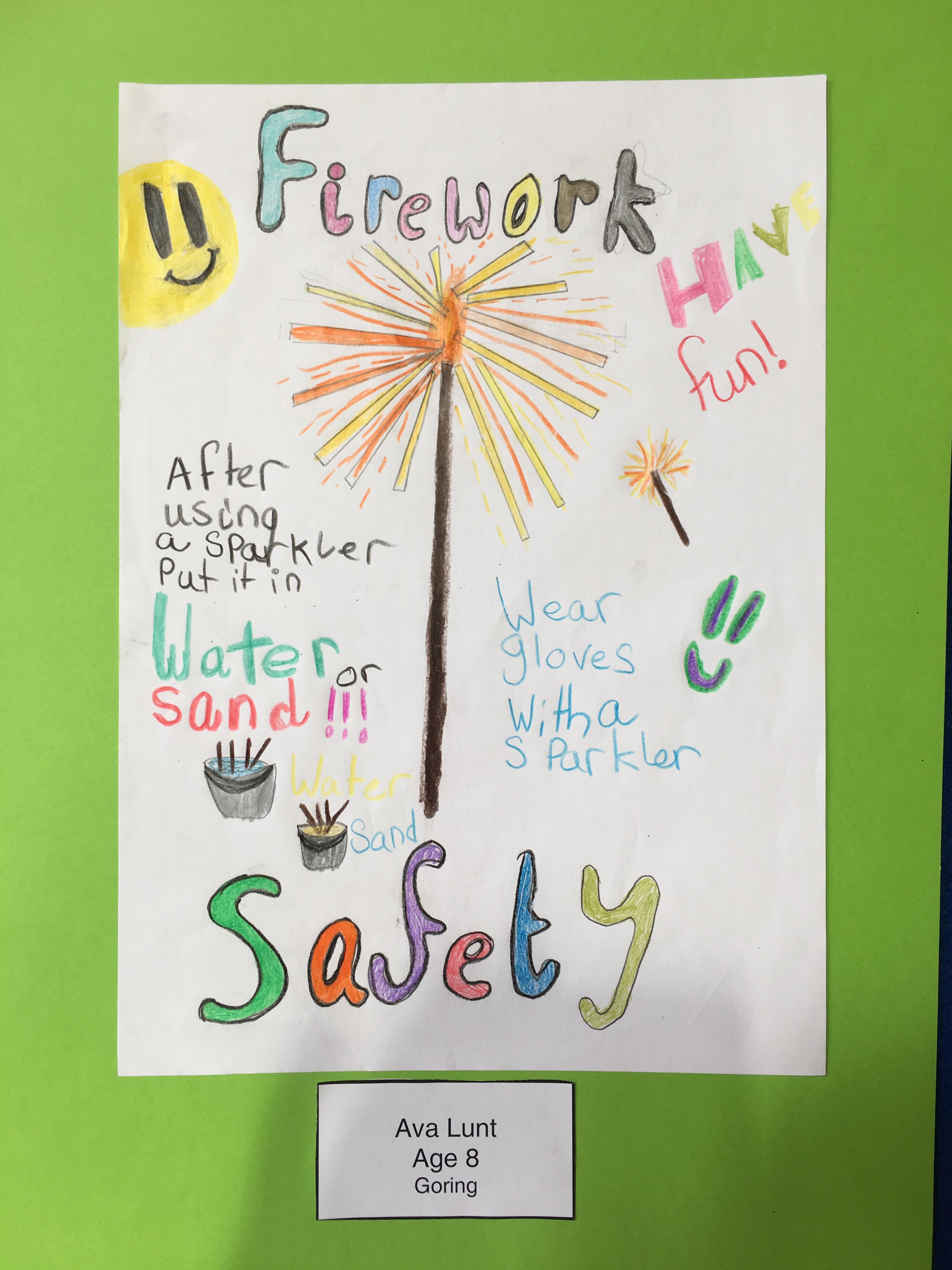 Bright sparks win fireworks safety poster competition