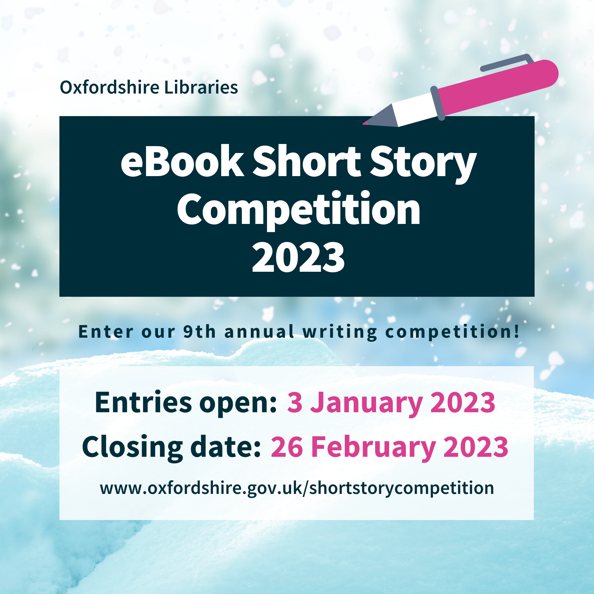 Oxfordshire libraries announces ebook short story competition 2023