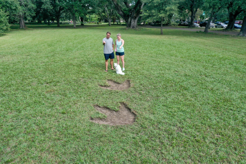 Giant Footprints Lead to Dinosaurs at Audubon Zoo