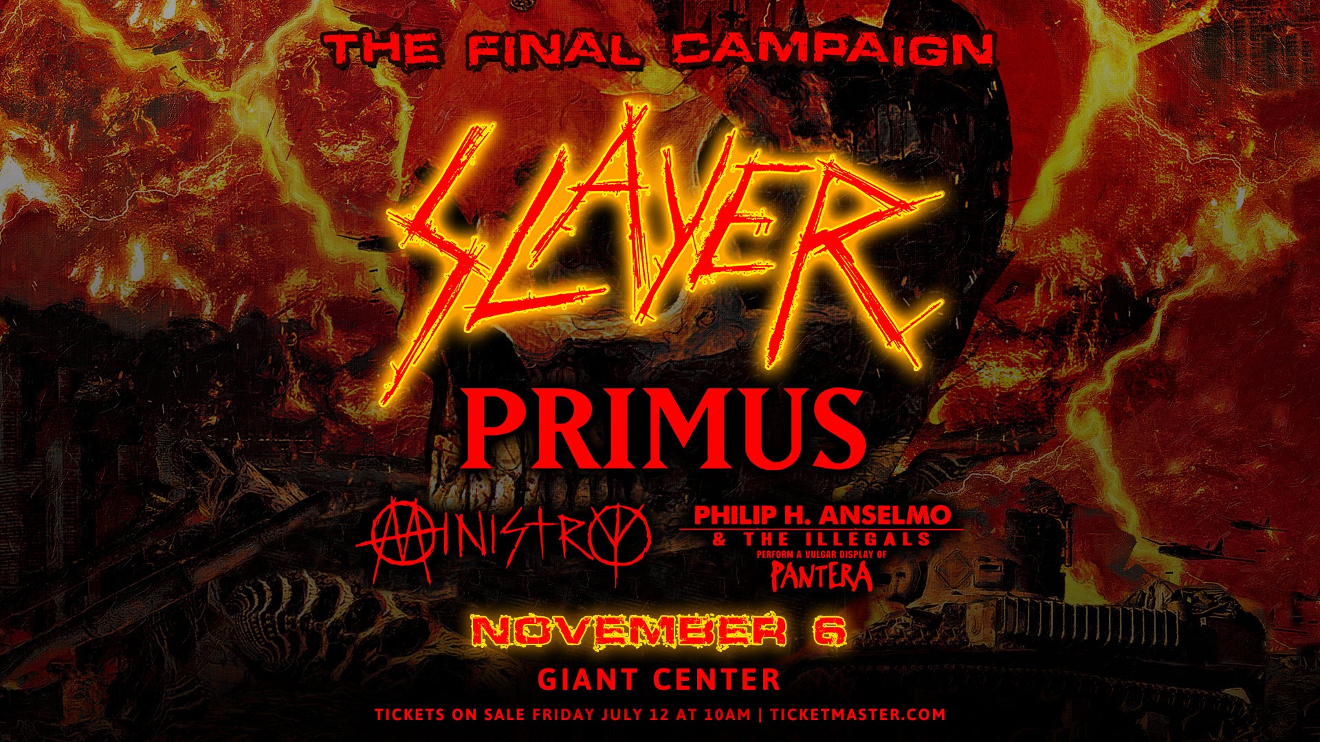 Slayer to Perform at Giant Center