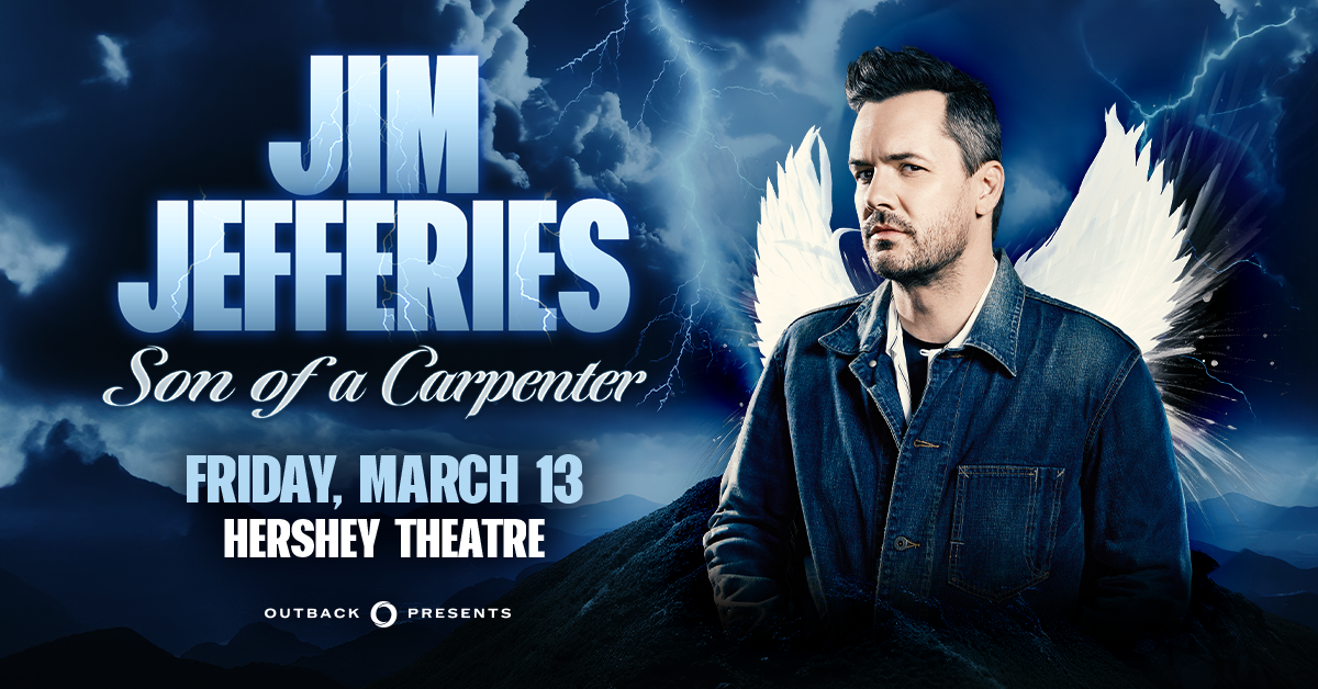 Comedian Jim Jefferies at Hershey Theatre in March 2026