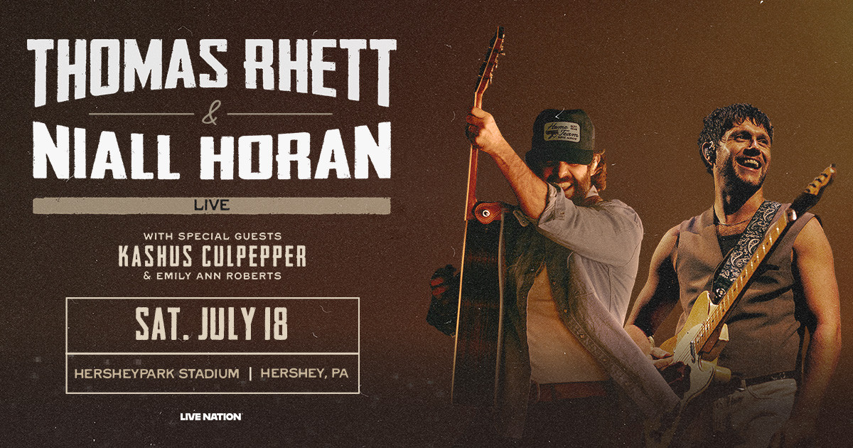 Thomas Rhett and Niall Horan in Hershey, Pa. July 2026