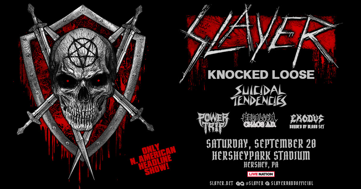 Slayer to Headline Show at Hersheypark Stadium in September