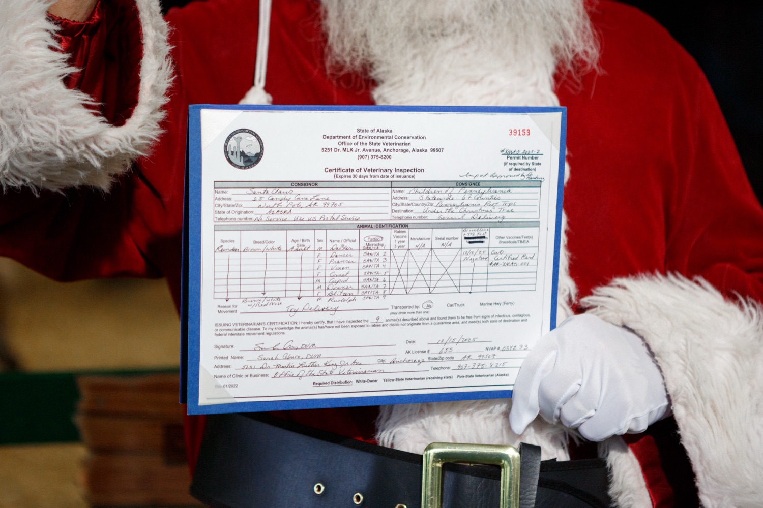 Santa's 9 Reindeer Cleared to Fly in Pennsylvania