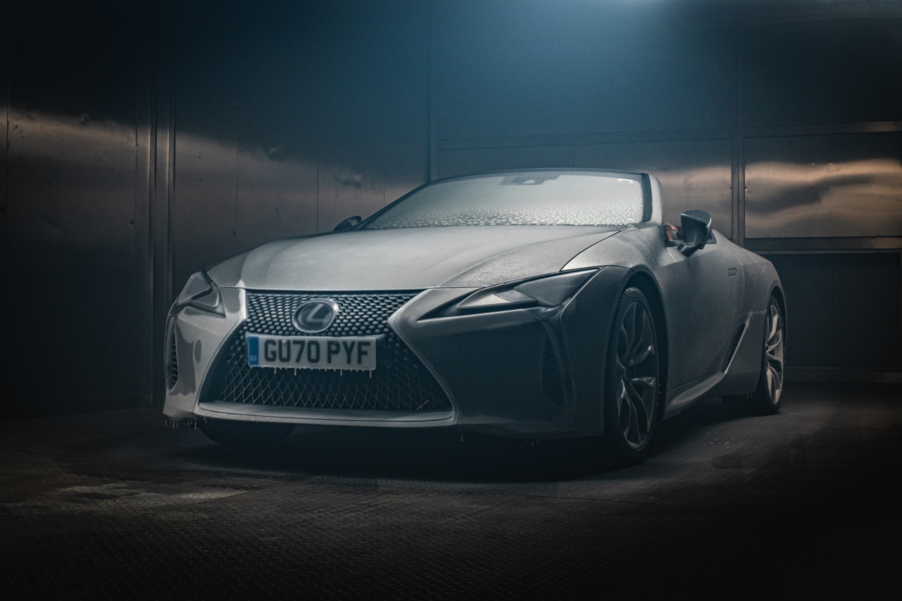BEHIND THE WHEEL OF THE FROZEN LEXUS LC CONVERTIBLE