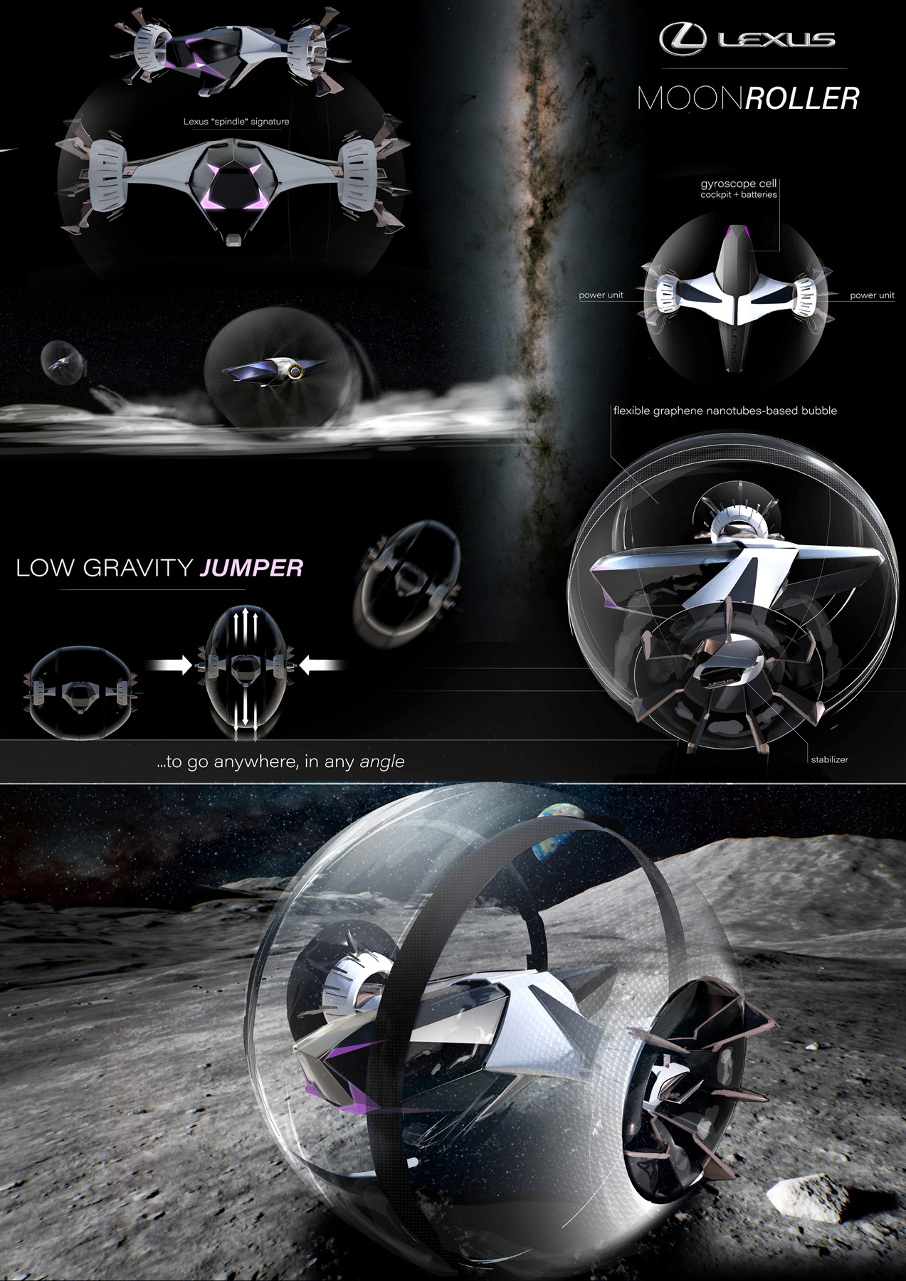 LEXUS ZERO GRAVITY CONCEPT SHOOTS FOR THE MOON