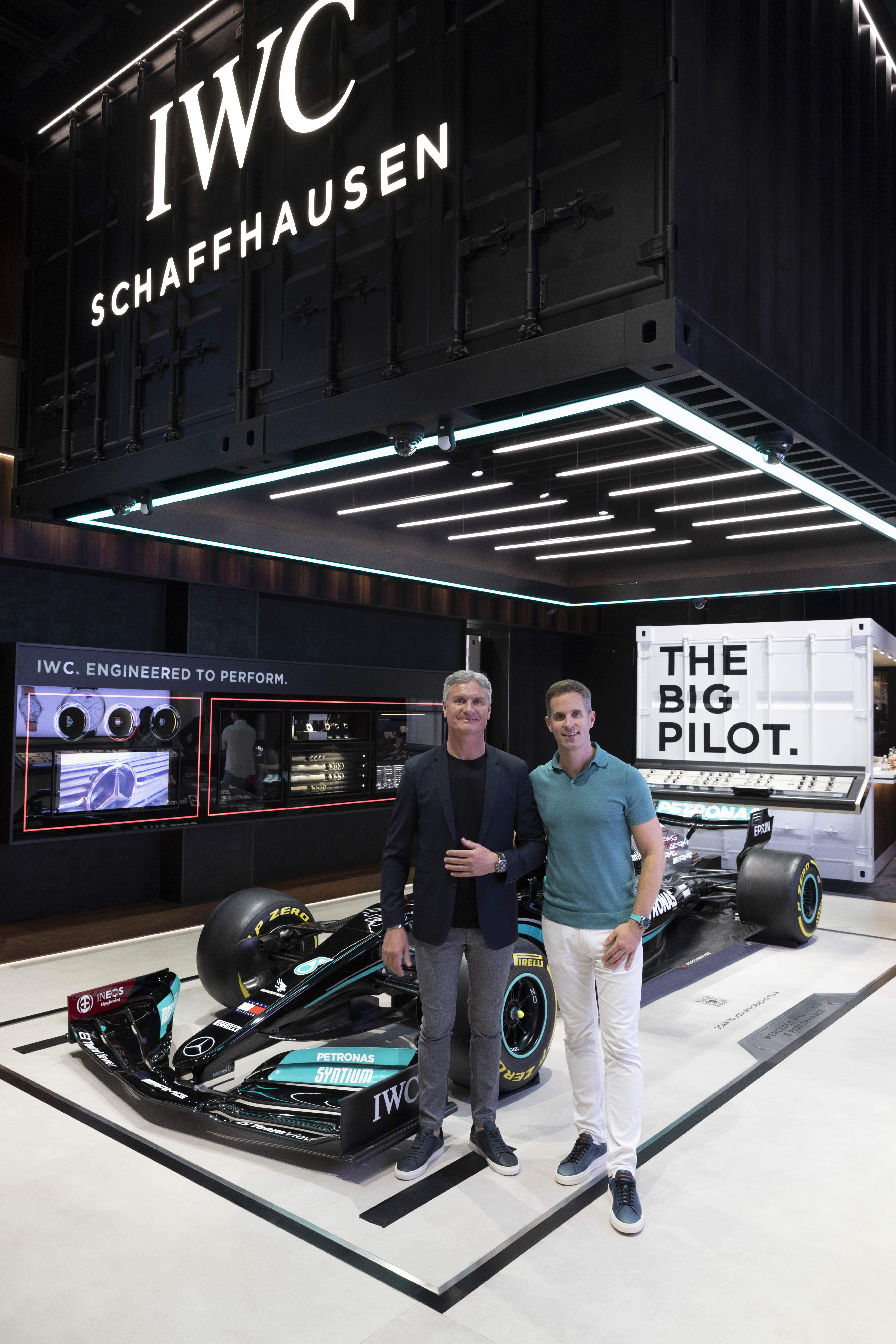 MERCEDES F1™ DRIVER LEWIS HAMILTON MAKES A PIT STOP AT THE IWC FLAGSHIP ...