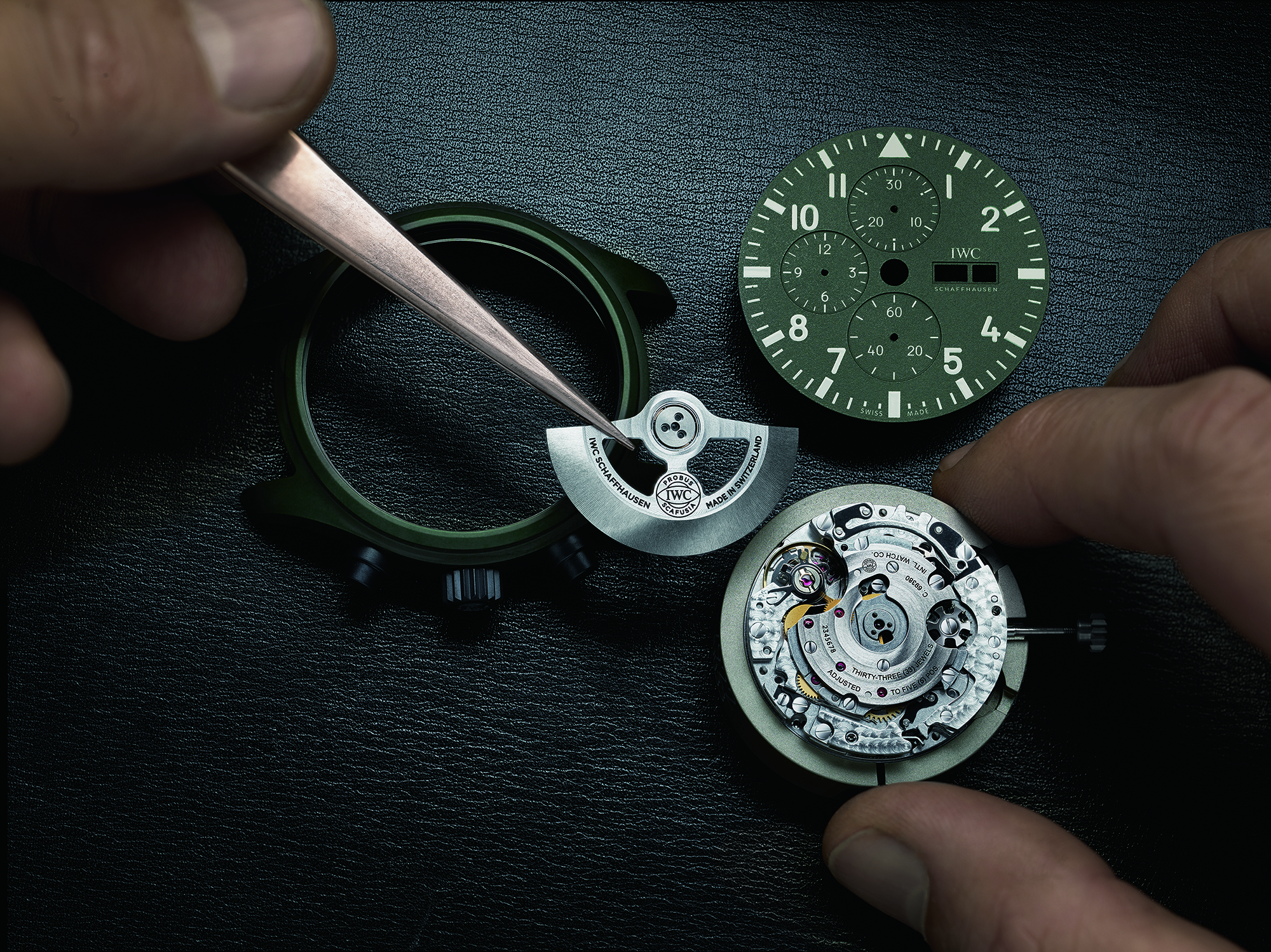 CHRONOGRAPHS IN “IWC LAKE TAHOE” WHITE AND “IWC WOODLAND” GREEN CERAMIC ...