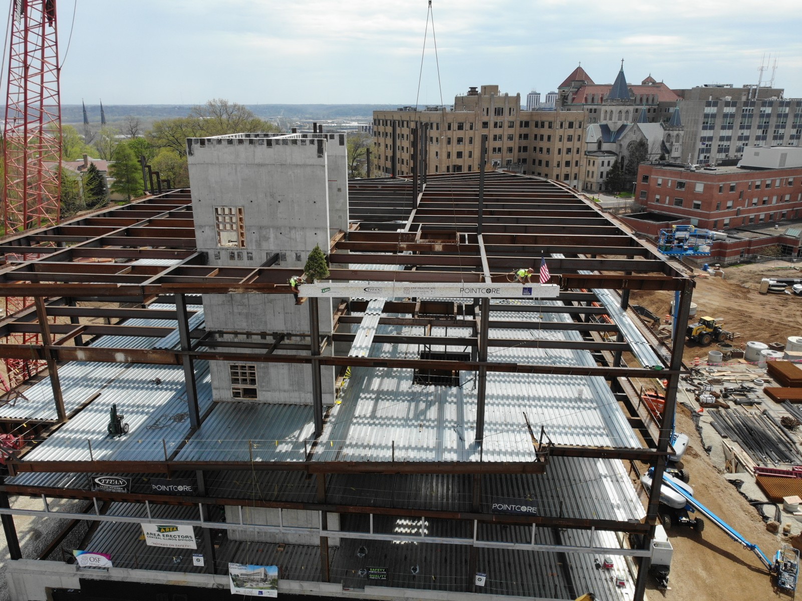 Beam topping off - drone high wide