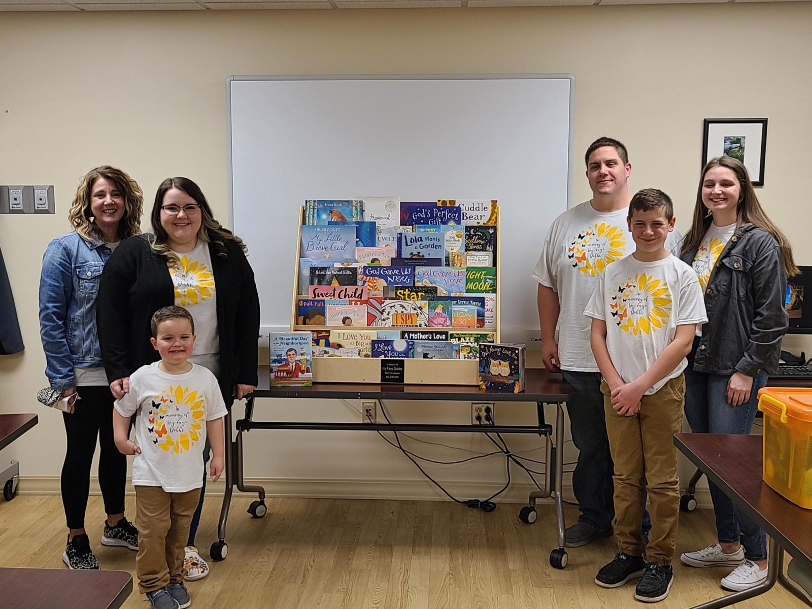 Dobbs family at library blessing
