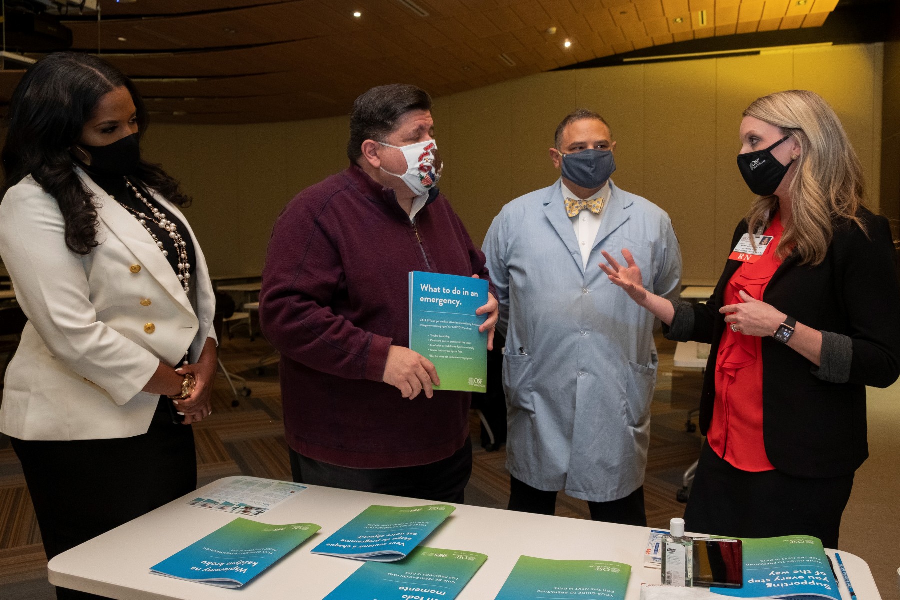 Illinois Governor Praises OSF Pandemic Health Worker Program