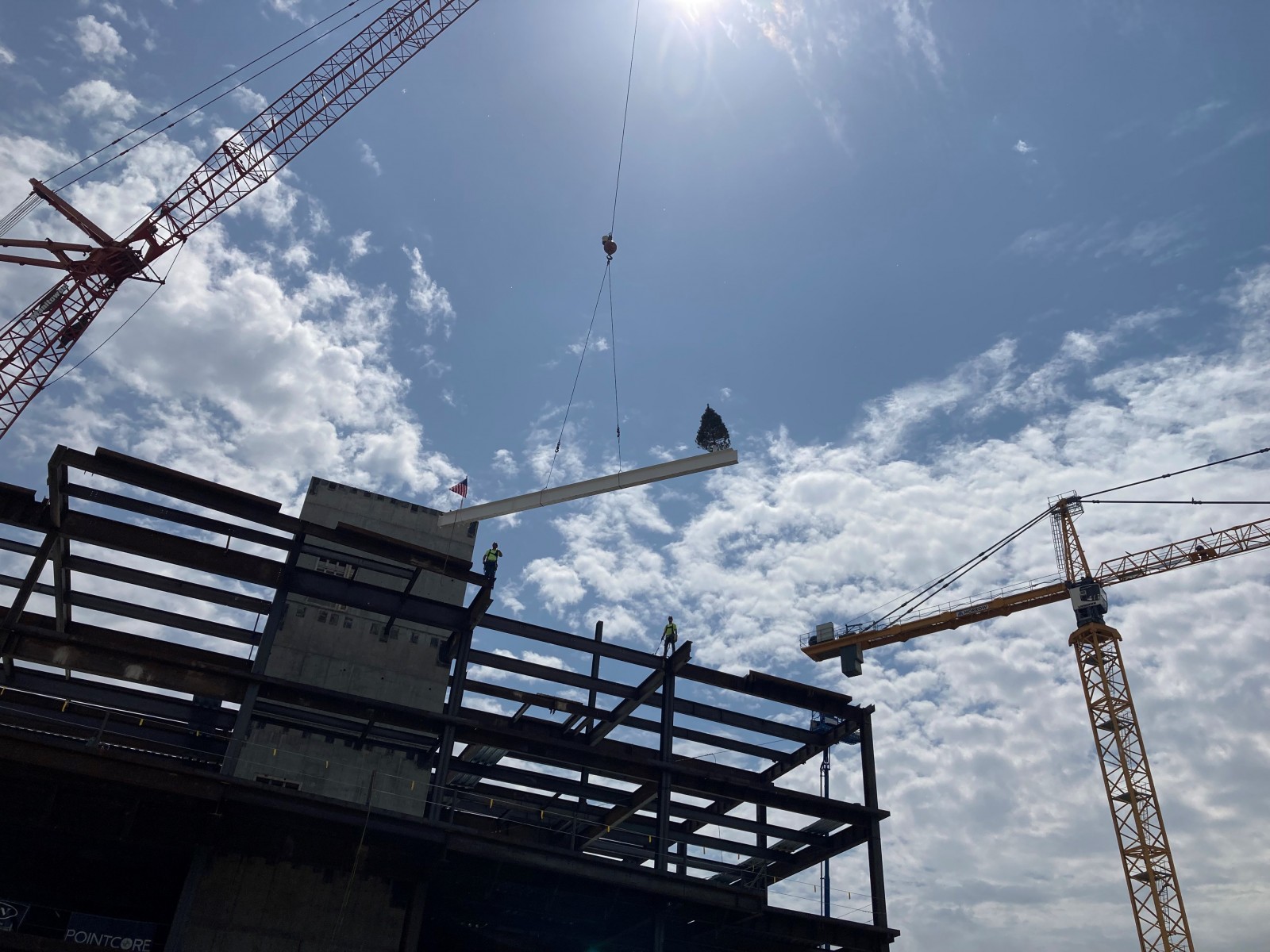 Topping off - beam in air