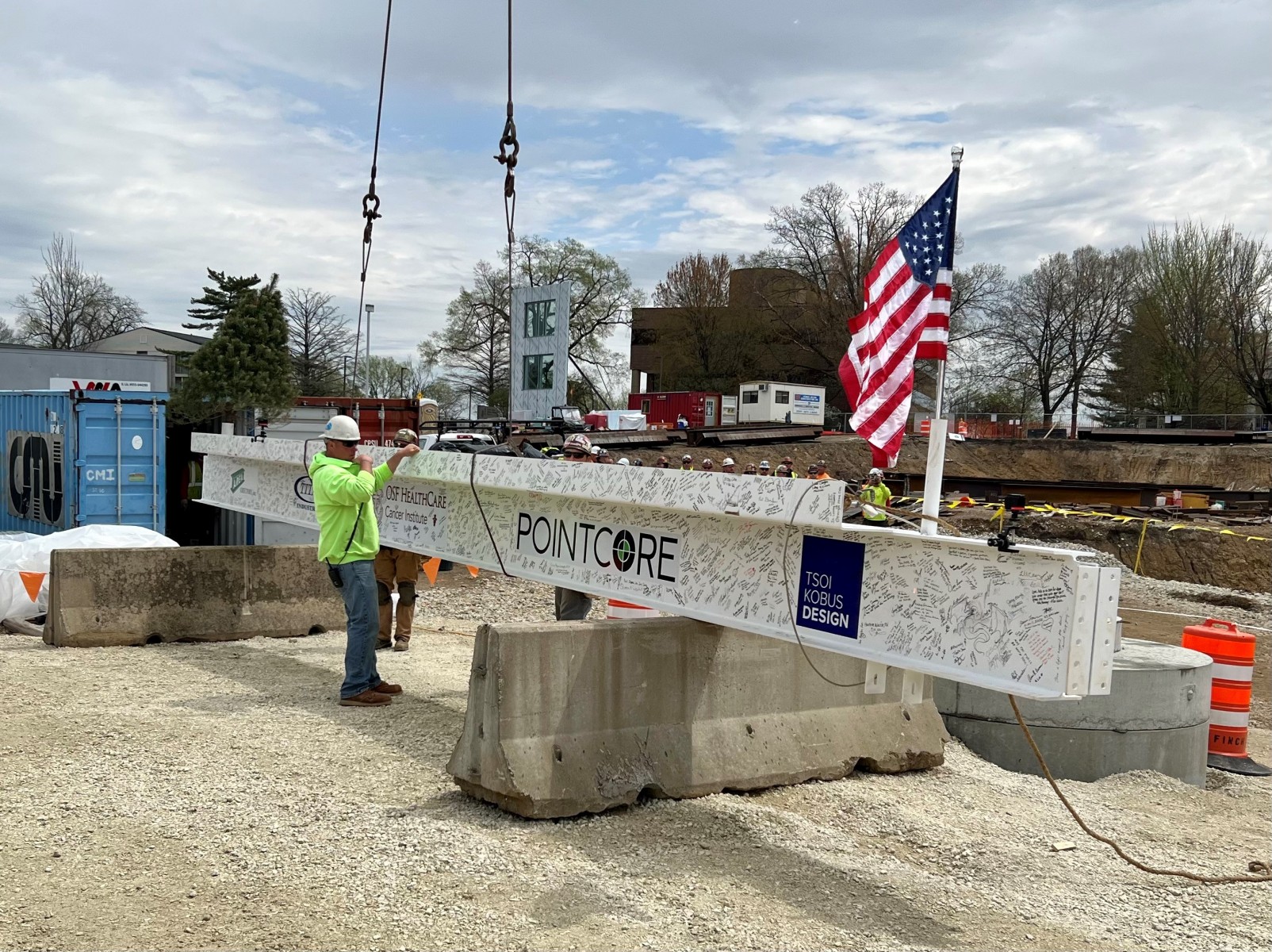 Topping off - setting beam up - ground2
