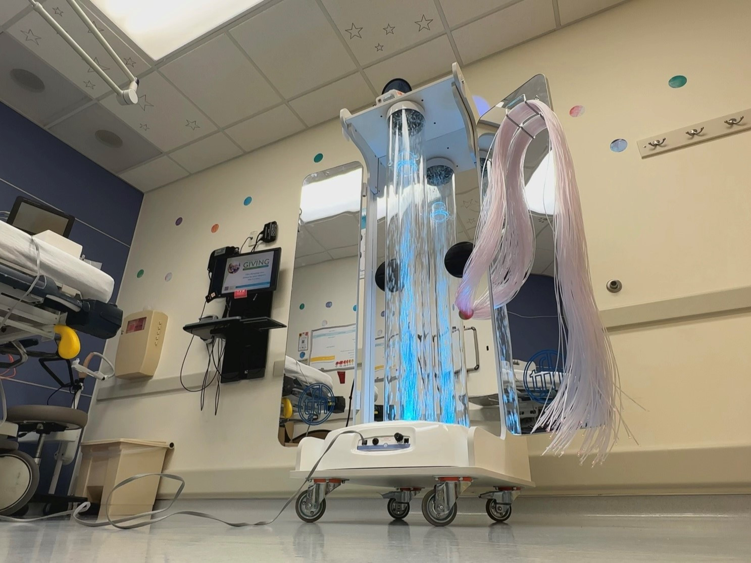 Mobile sensory carts support neurodiverse patients