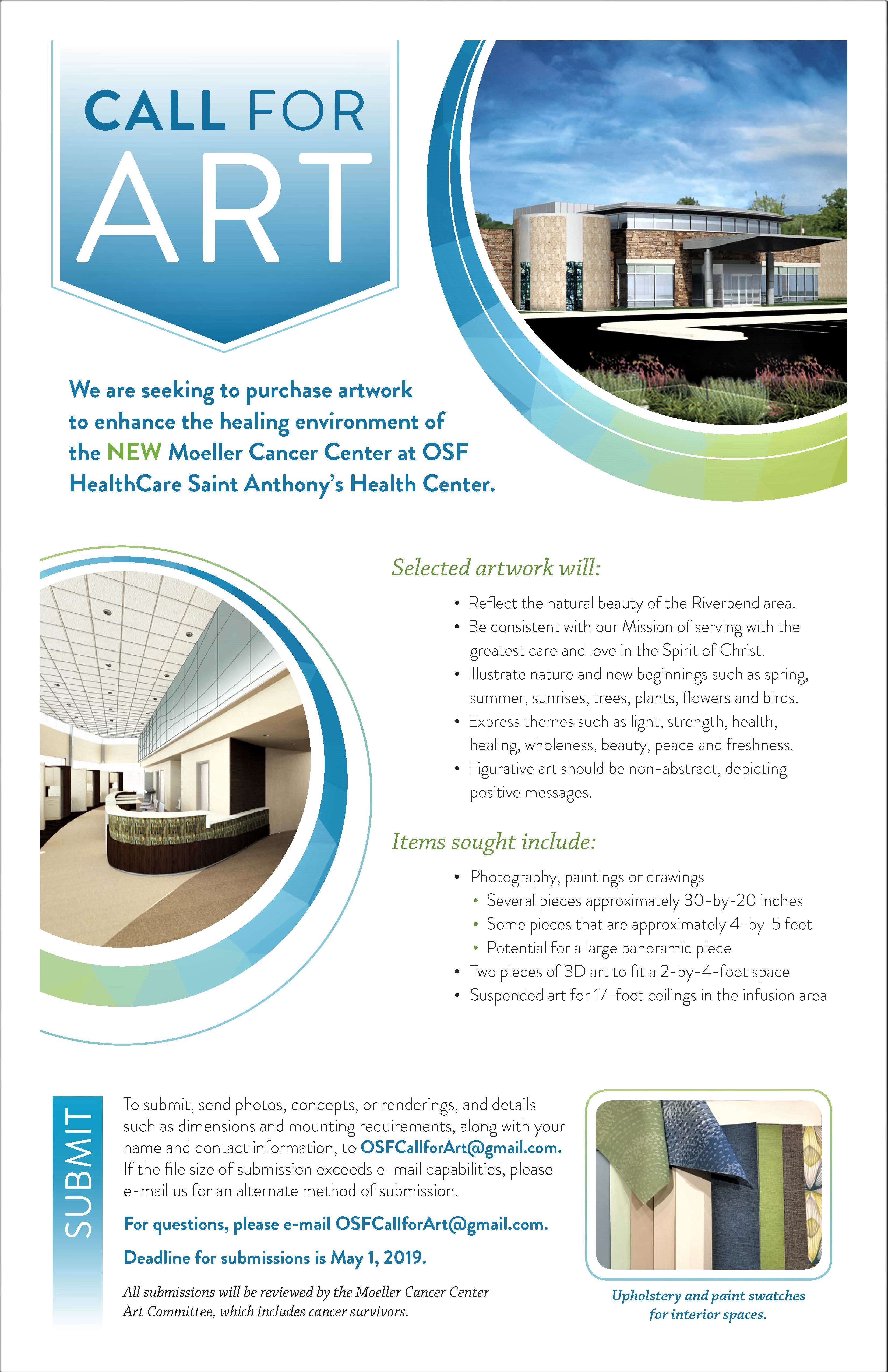 Wanted: Artist Submissions for New Moeller Cancer Center in Alton, Illinois