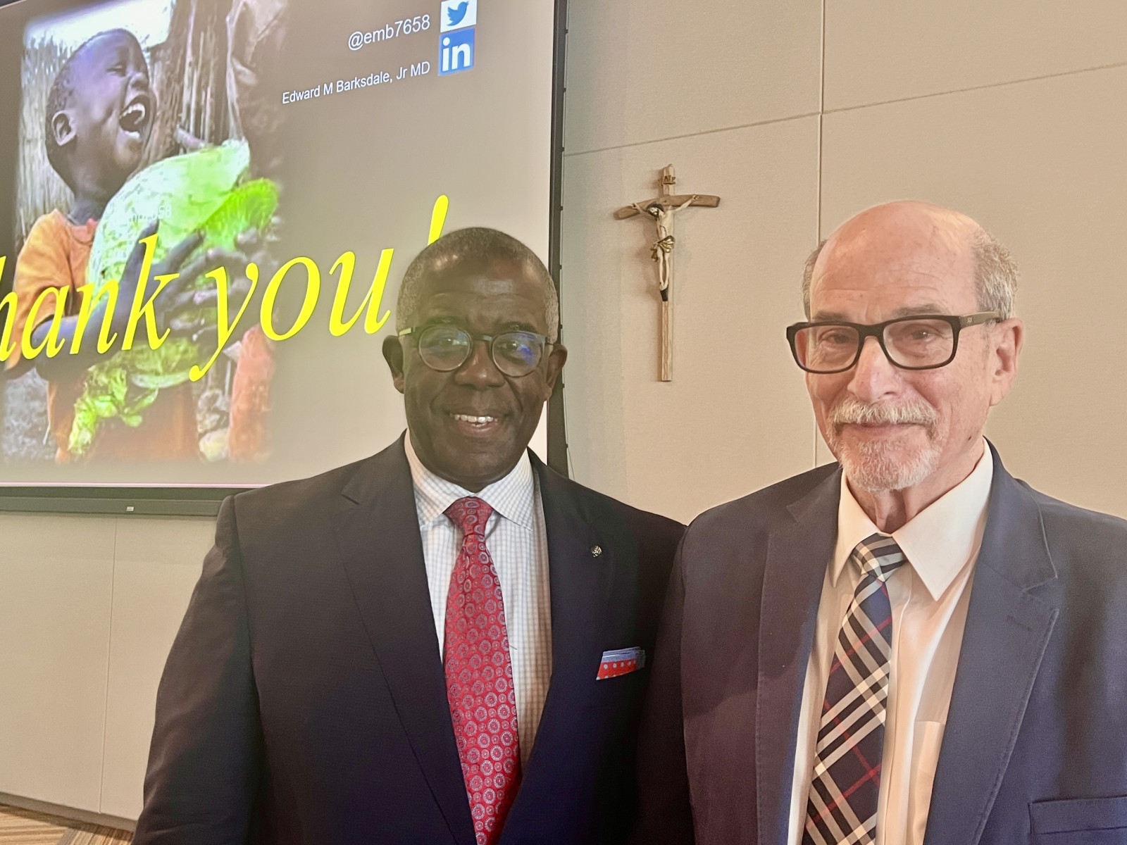 Dr. Edward Barksdale and Dr. Richard Pearl