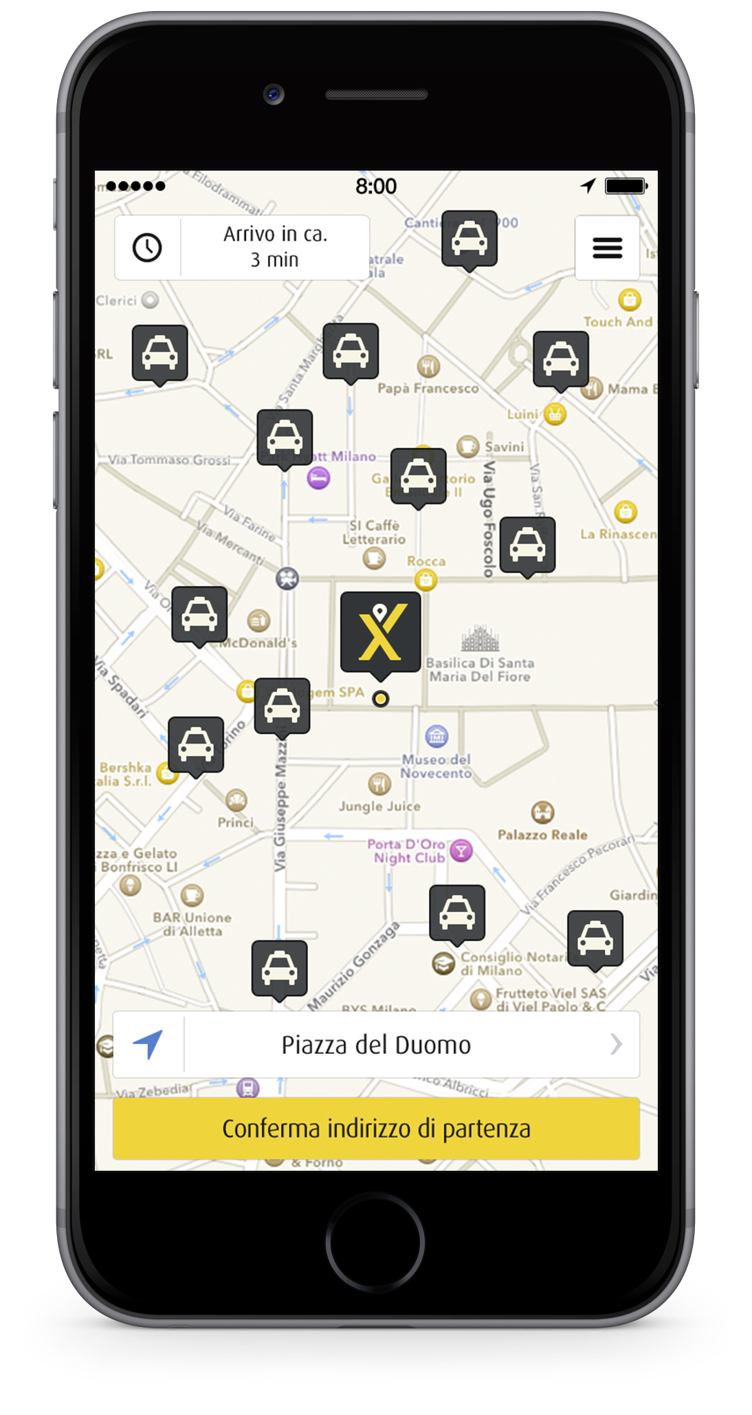 mytaxi in Google Maps sui dispositivi mobili