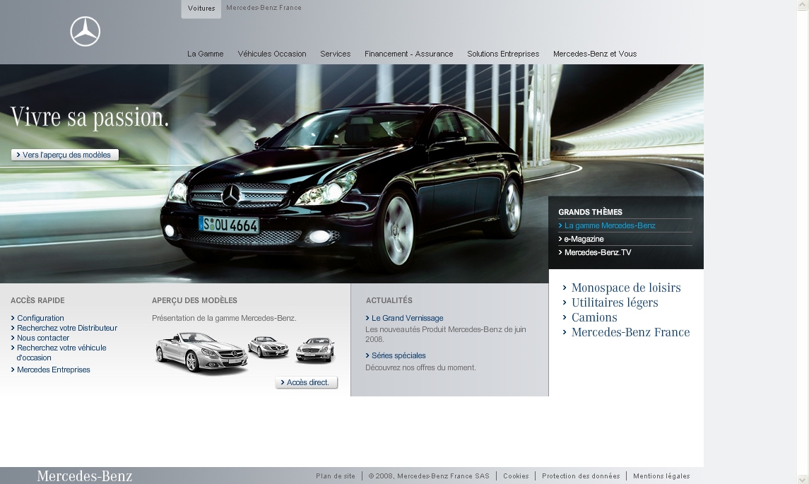 mercedes-benz.fr: une nouvelle vitrine web