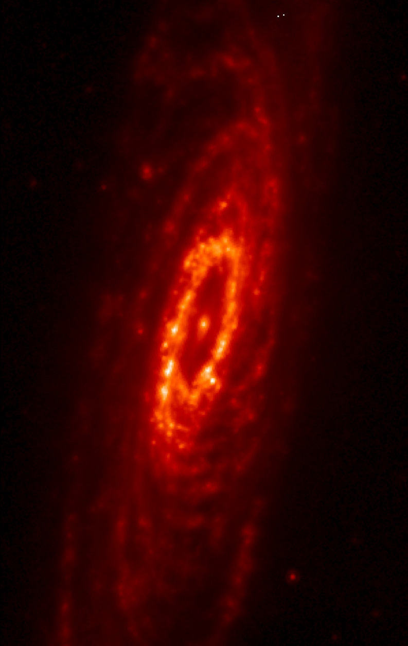 Measuring Carbon Emission from an Inclined Galaxy