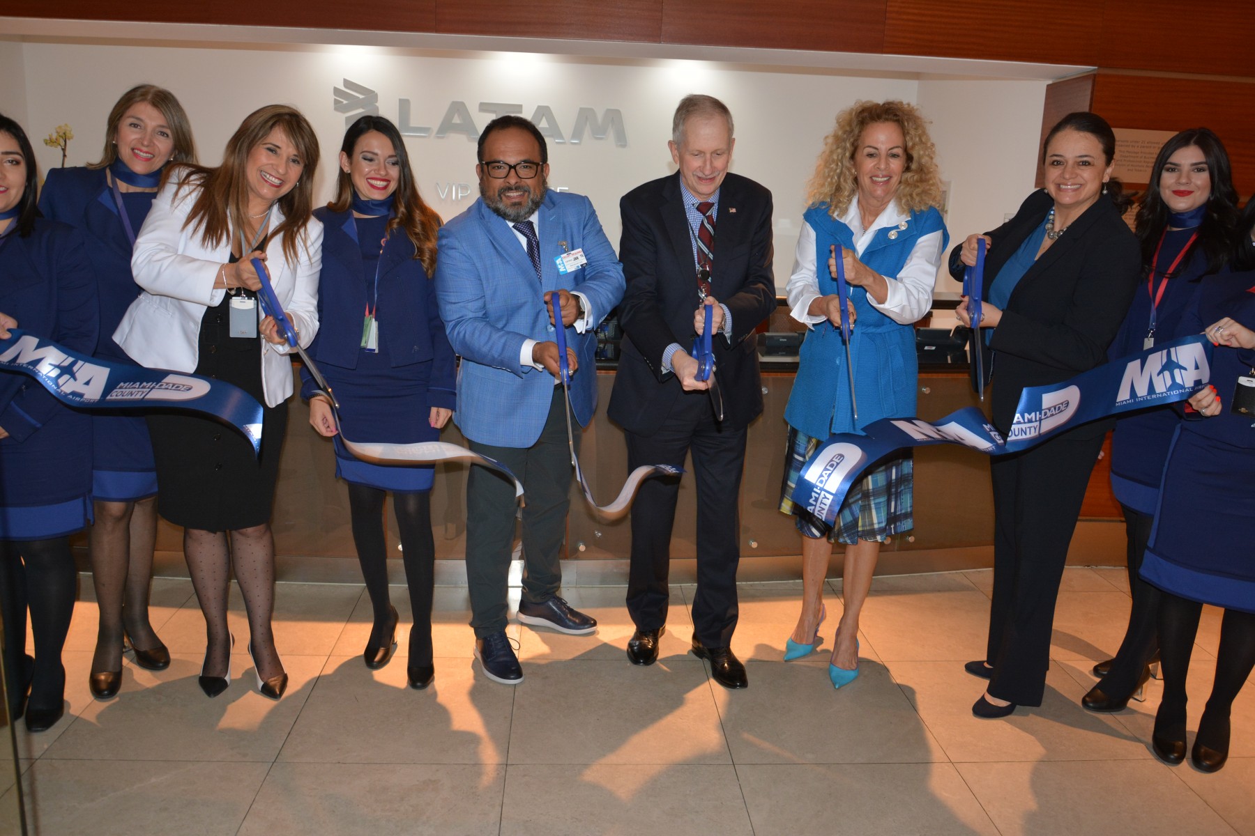 Pictured, from left: Elena Parnelle, LATAM Airlines Preferred Services ...