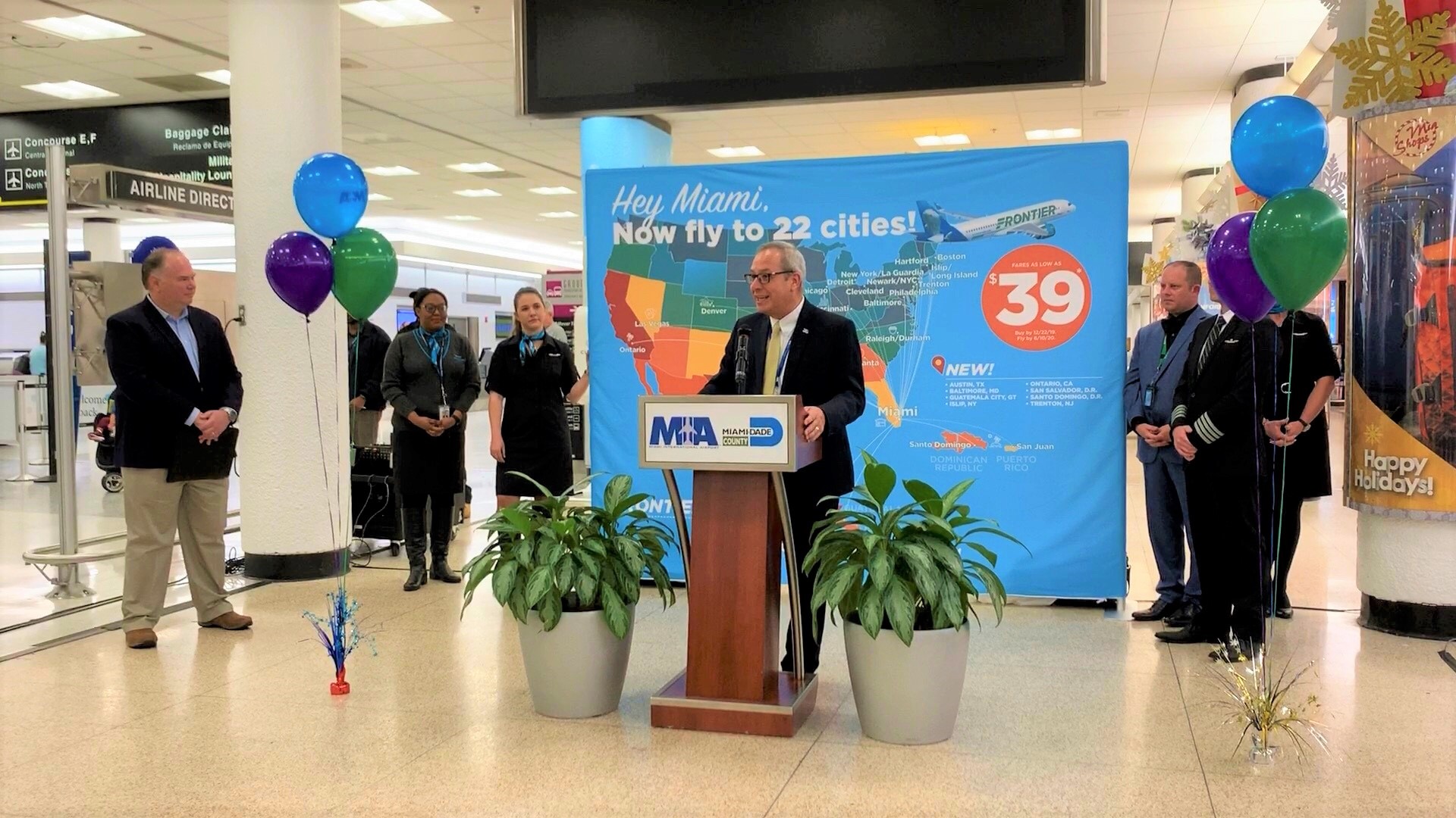 Frontier Airlines to serve eight more routes from MIA in 2020
