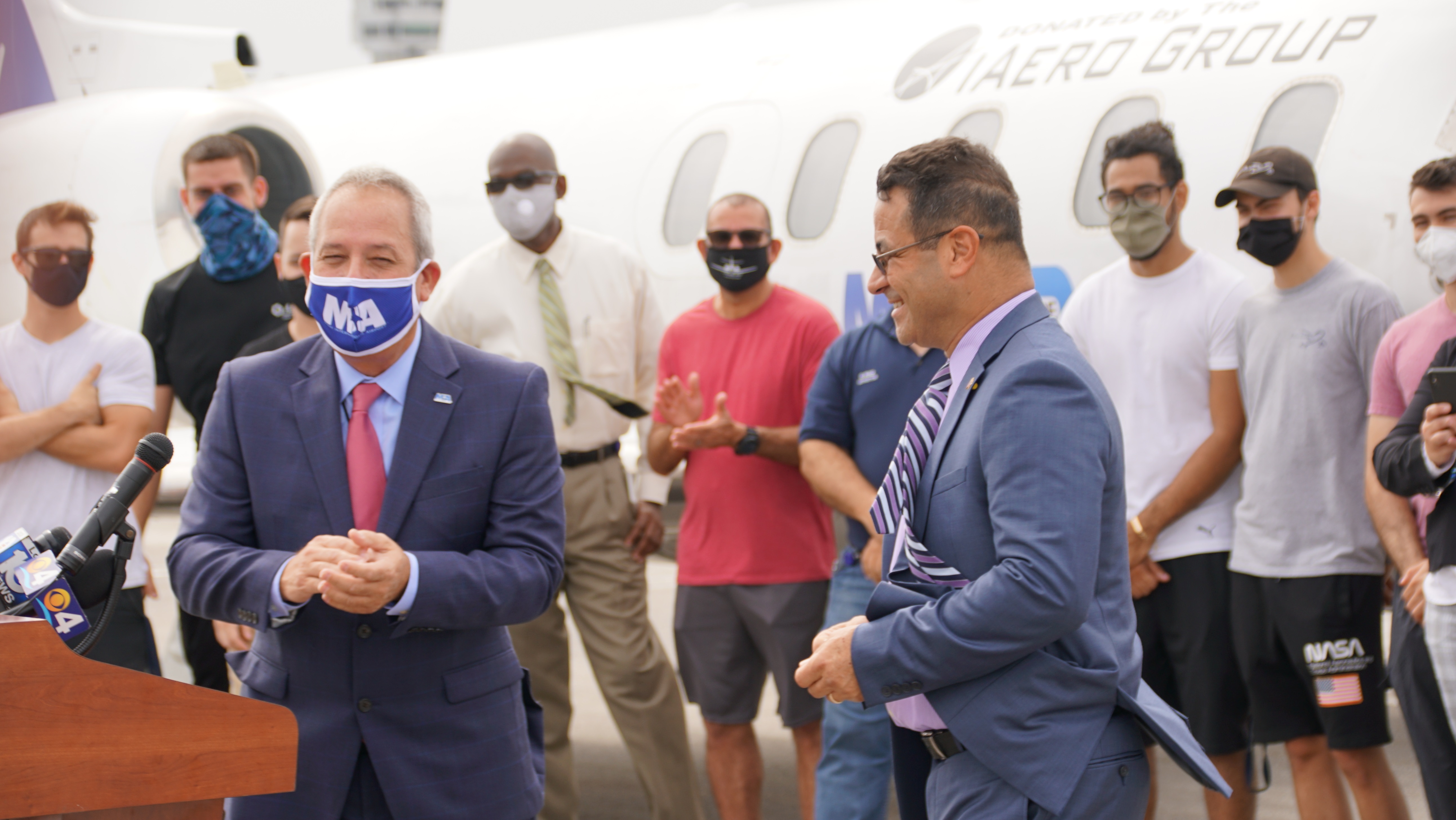 Donated business jet is early holiday gift for nearby school