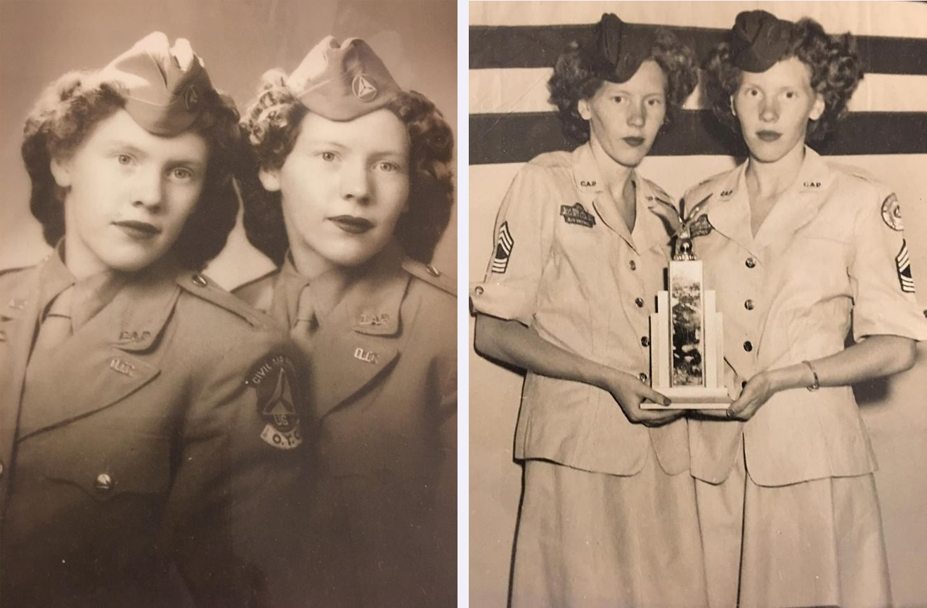 Double Vision: Twin Sisters Near 7th Decade in CAP, Wash. Wing