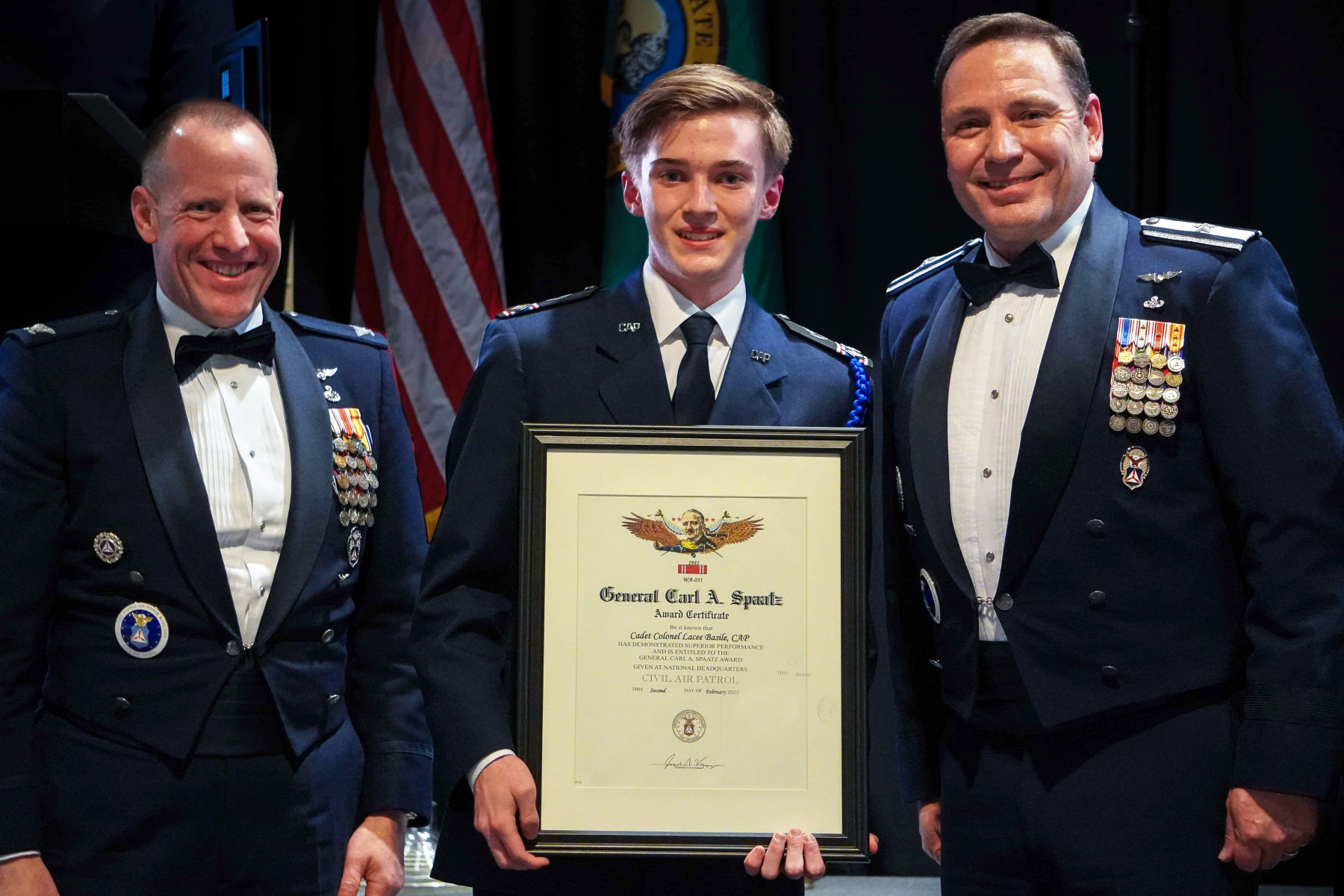 Washington Wing Cadet Honored with Spaatz Award