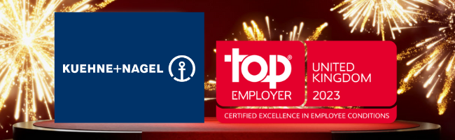 Kuehne+Nagel UK has been accredited as a Top Employer for 2023