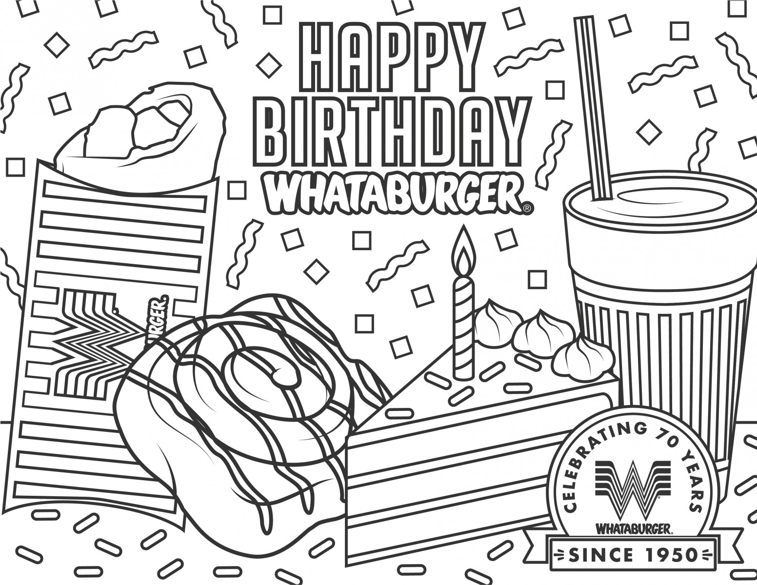 Whataburger Coloring Page