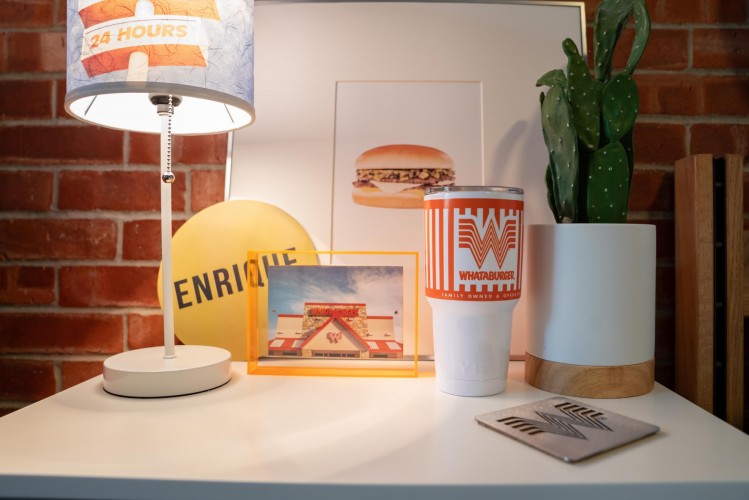 Whataburger love extends wall-to-wall in his residence hall