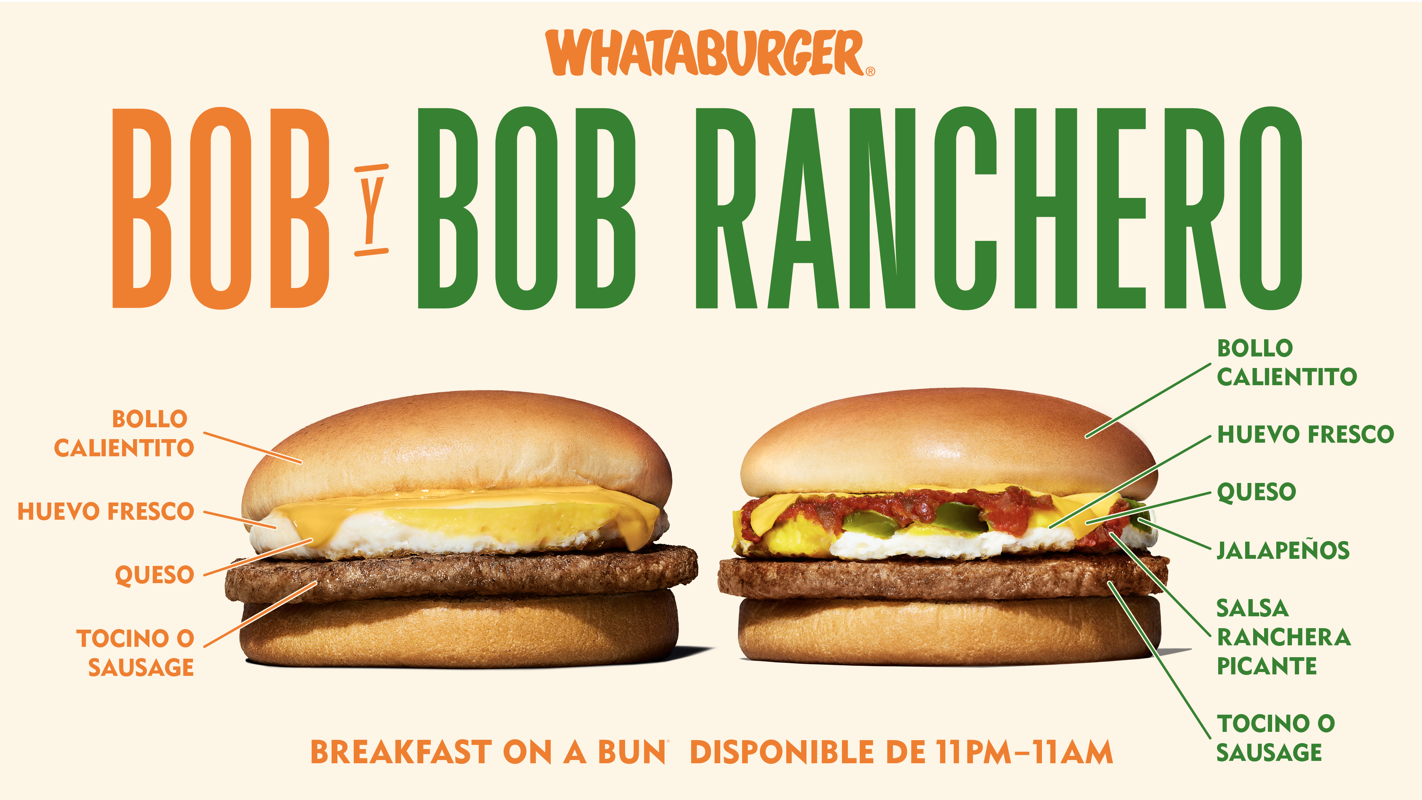 ¡Descubre al gemelo picante de BOB! Llega el BOB Ranchero de Whataburger