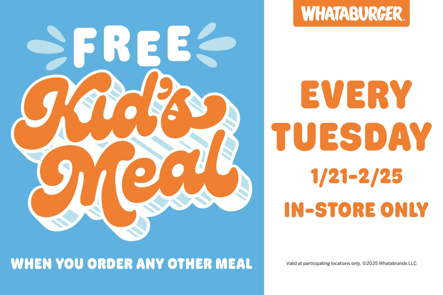 Whataburger® Welcomes Families With Kids Eat Free Meal Deal