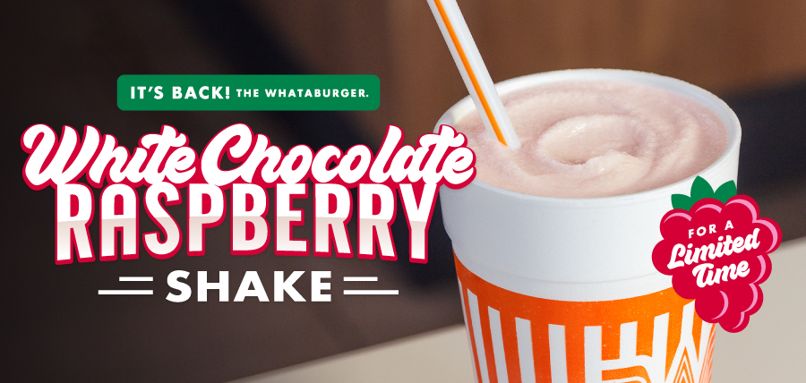 Creamy, Dreamy Delight: Whataburger’s White Chocolate Raspberry Shake ...
