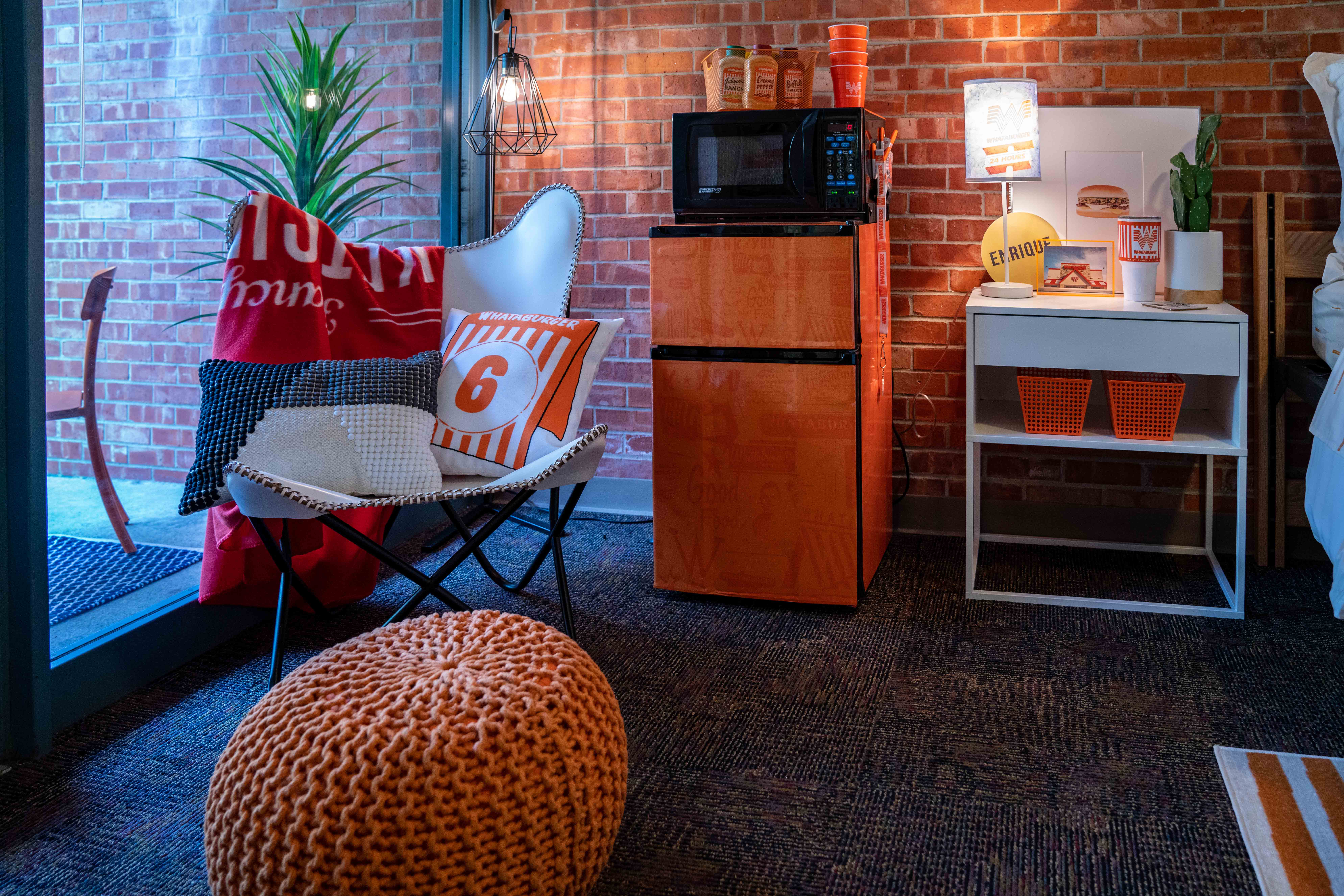 Whataburger love extends wall-to-wall in his residence hall