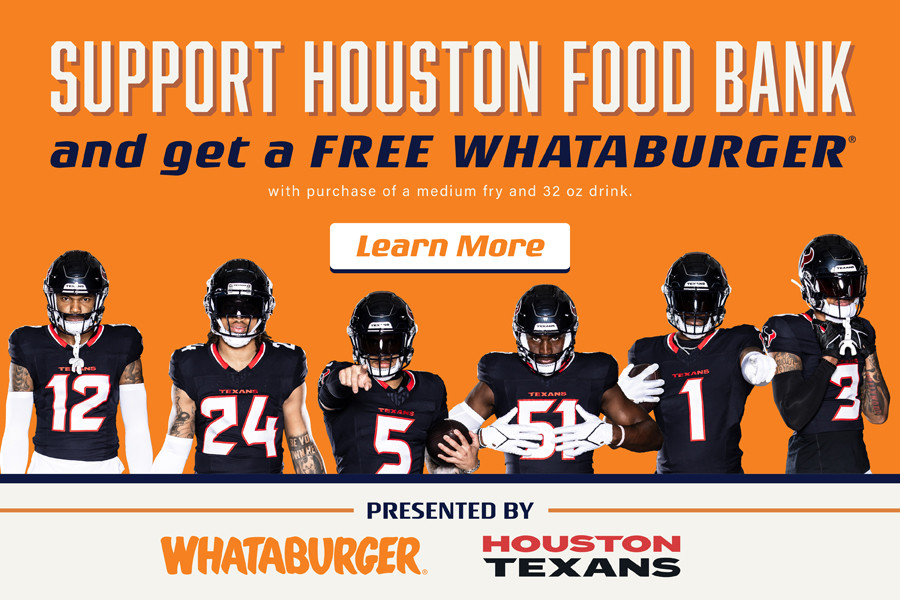 Whataburger and Houston Texans Team Up to Tackle Hunger With Ninth ...