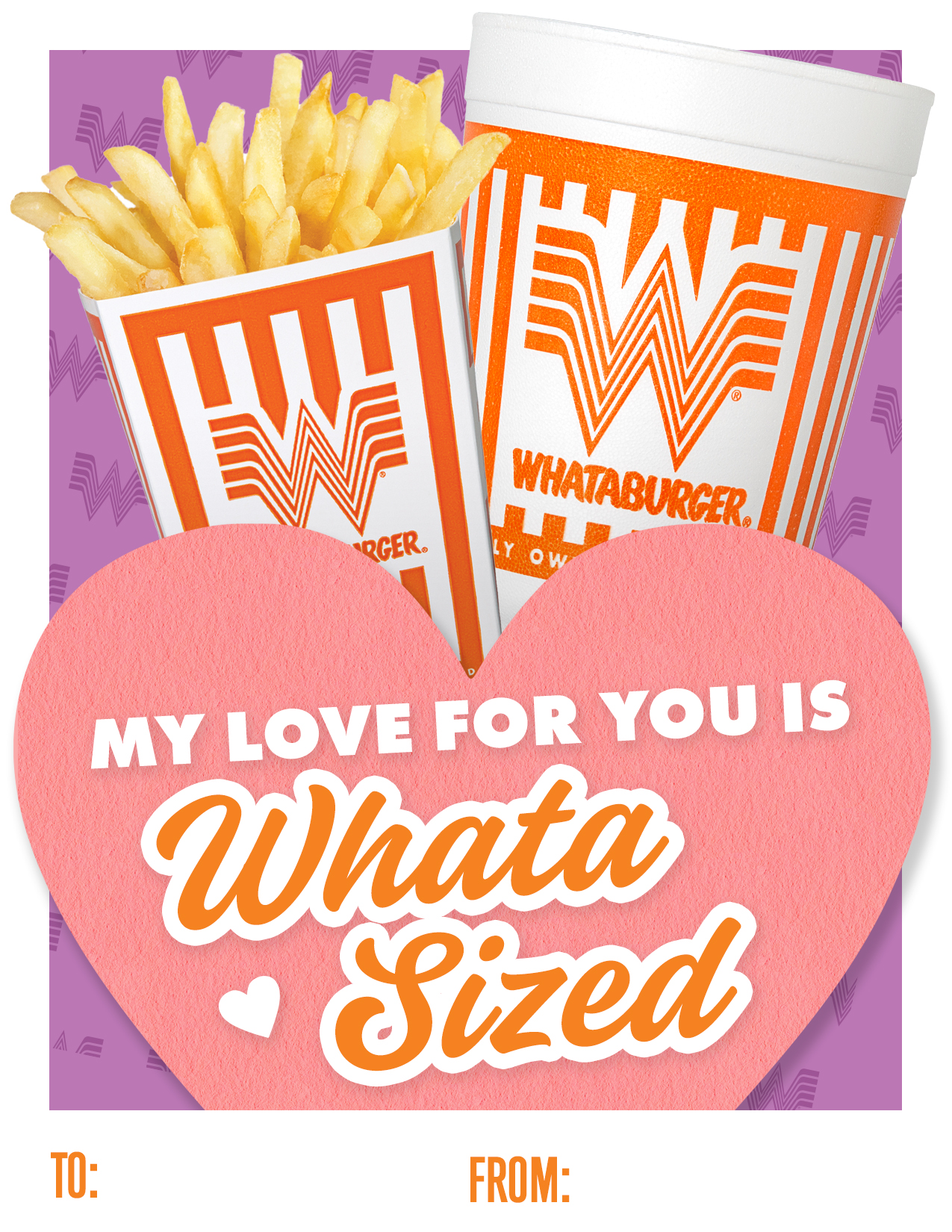 Sweet & Spicy Whataburger Valentines