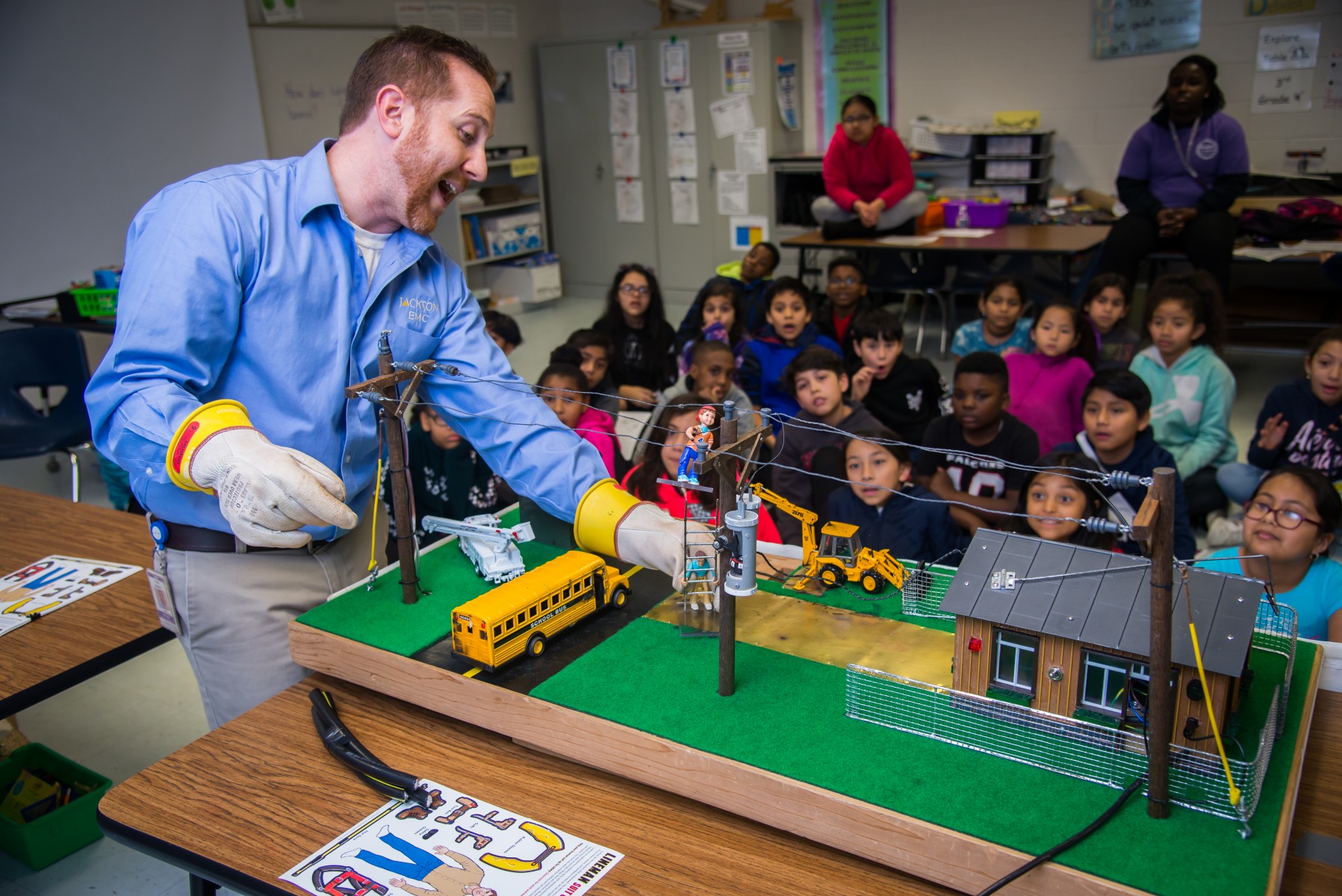 Linemen Teach Electricity Safety