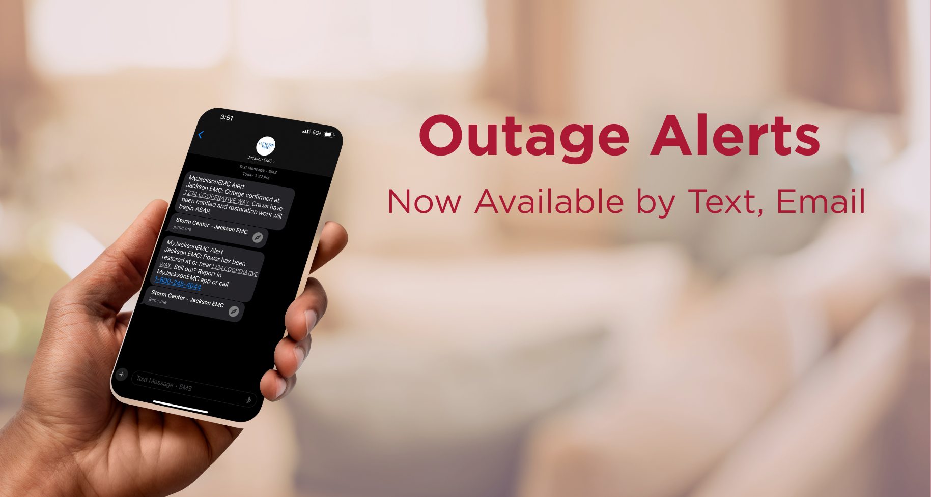 Outage Alerts are Now Available by Text and Email