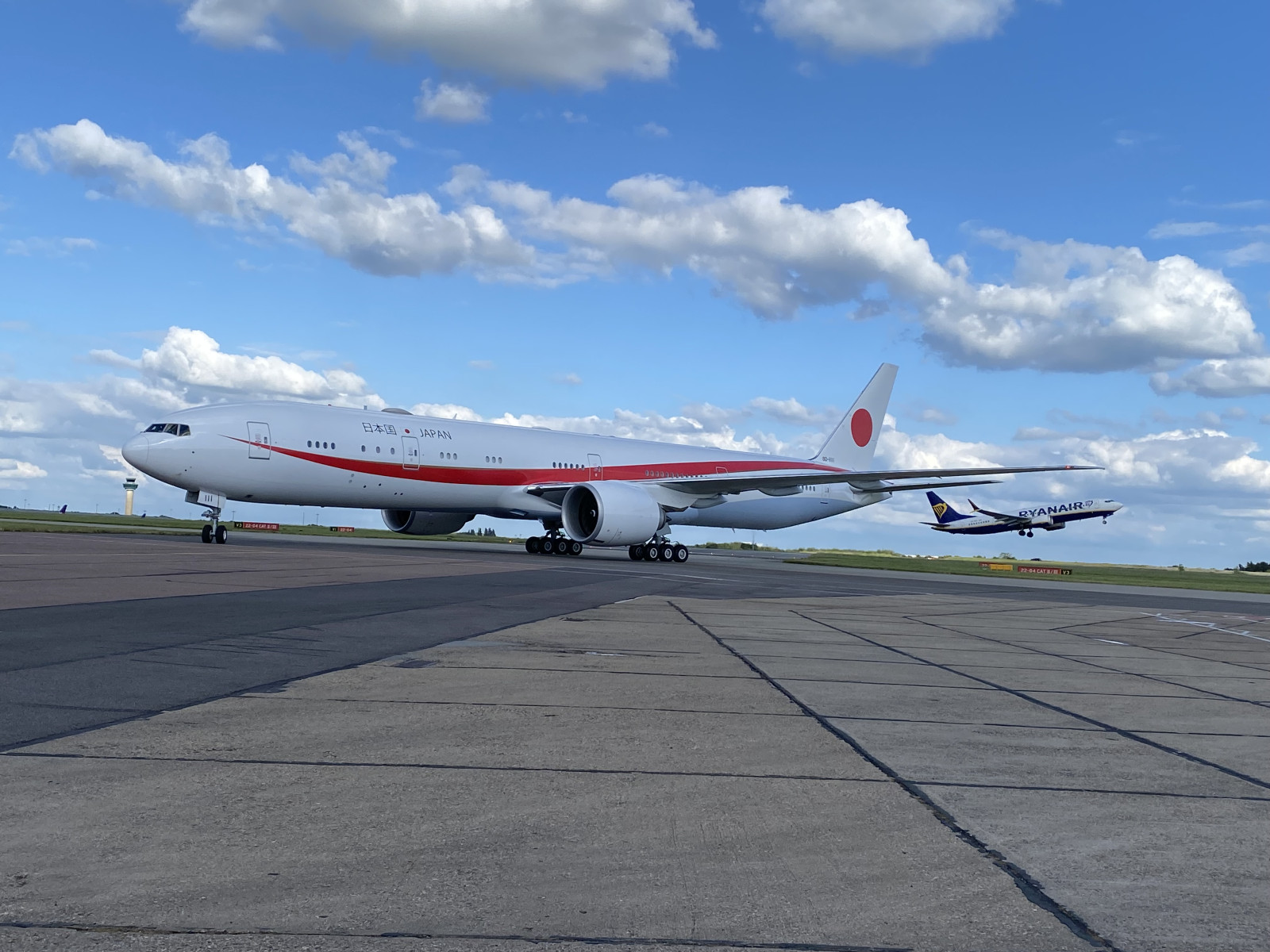 Emperor and Empress of Japan arrive at London Stansted ahead of three ...