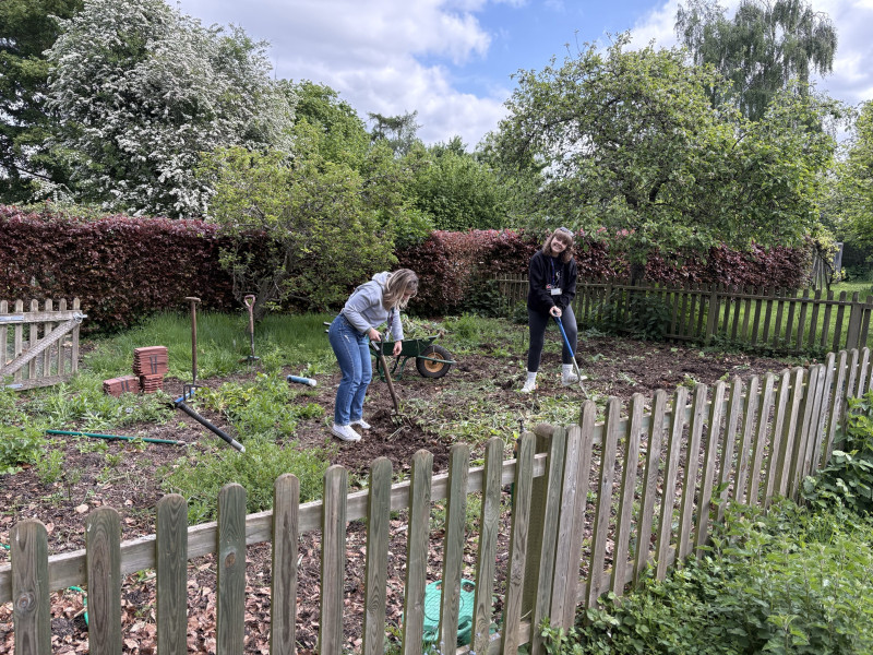 Ground force! Staff help spruce up local activity centre