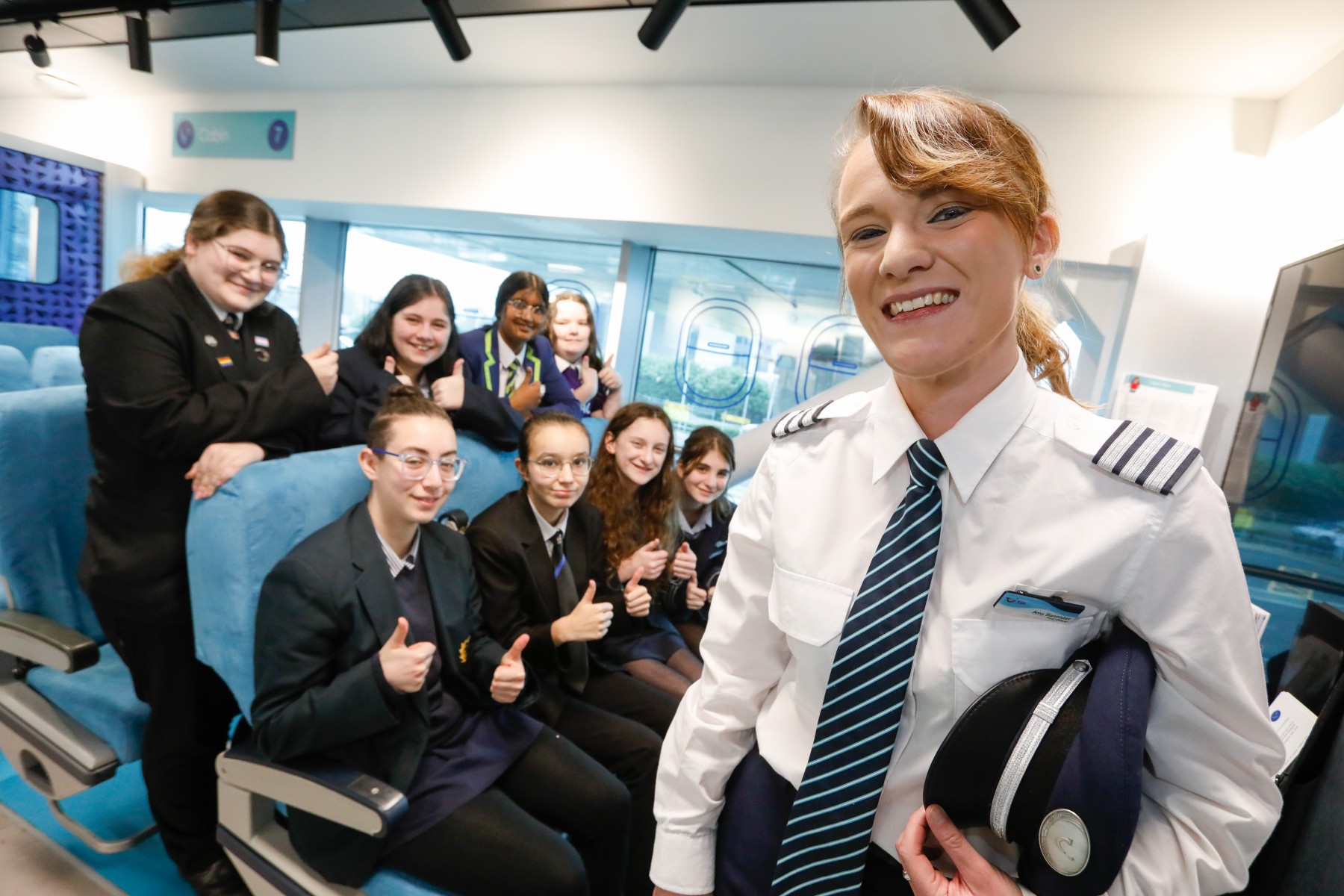 Pilot Amy inspires female aviators of tomorrow on International Women’s Day