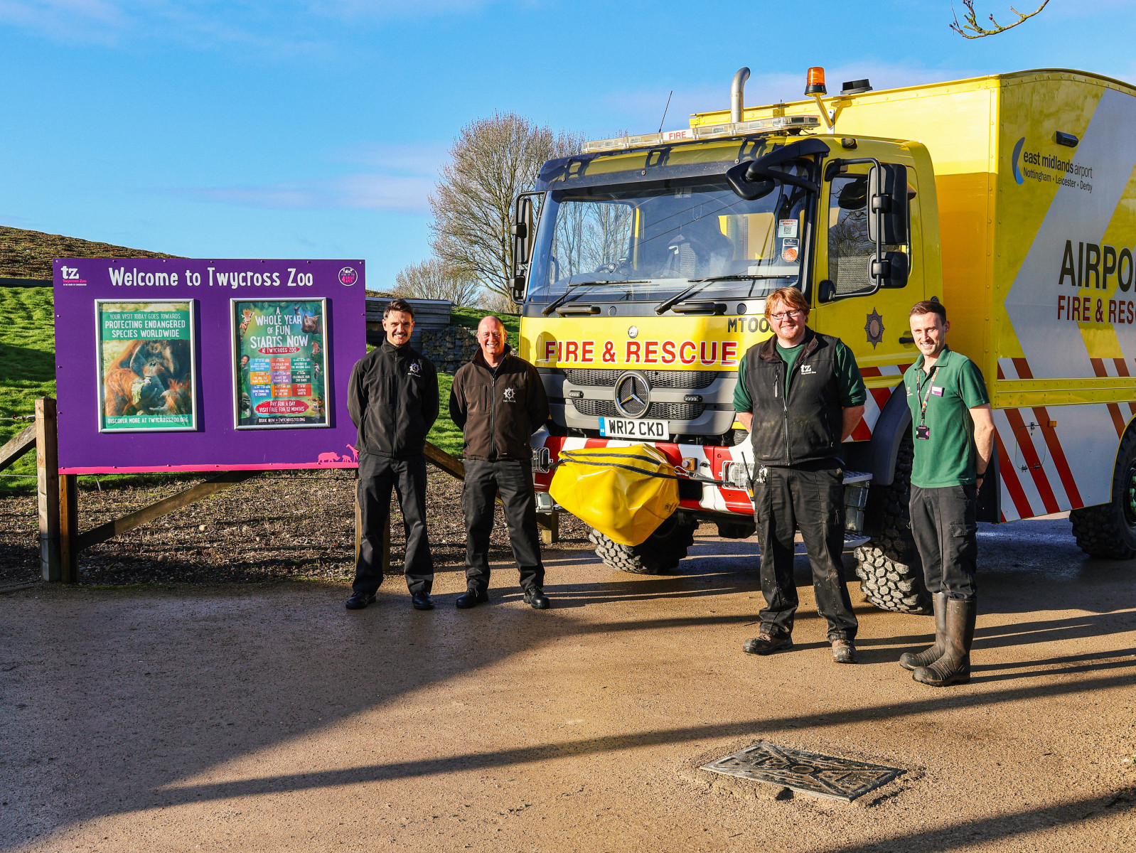Hose about that! Apes benefit from airport’s firefighting equipment