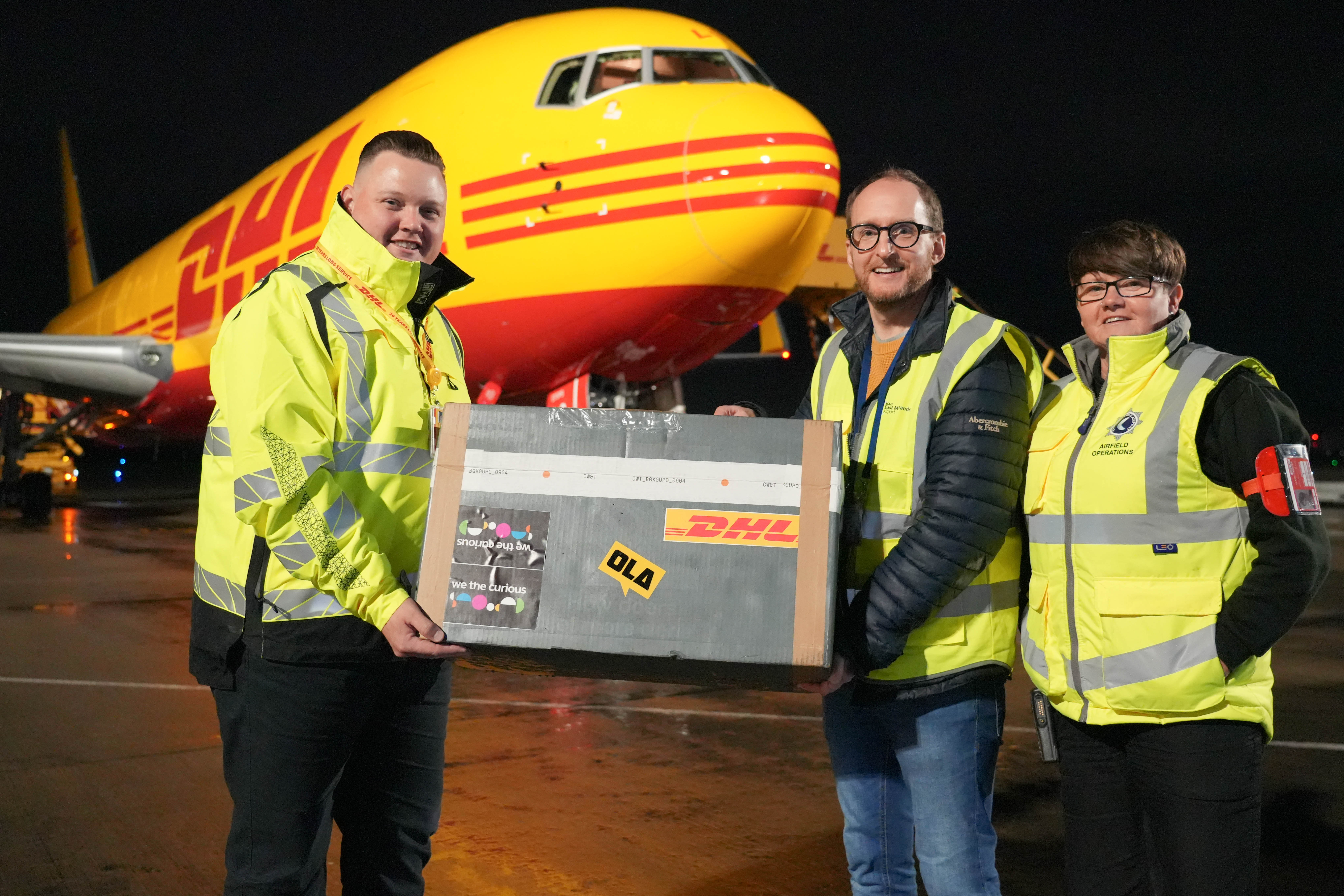 World-first high-tech time-capsule lands at East Midlands Airport