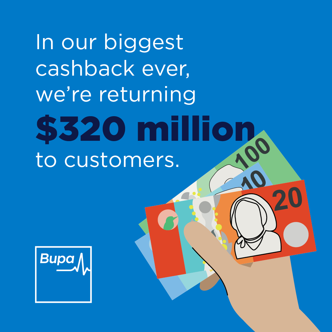 Bupa announces $320 million customer cashback