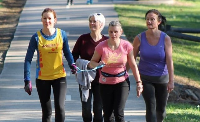 Natalie training new guides at Mullem Mullem. Natalie walks with an ...